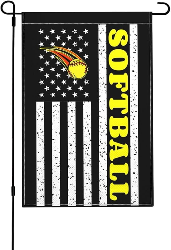 Outdoor Decoration Flag American Flag Softball Small Garden Flag 12x18 ...