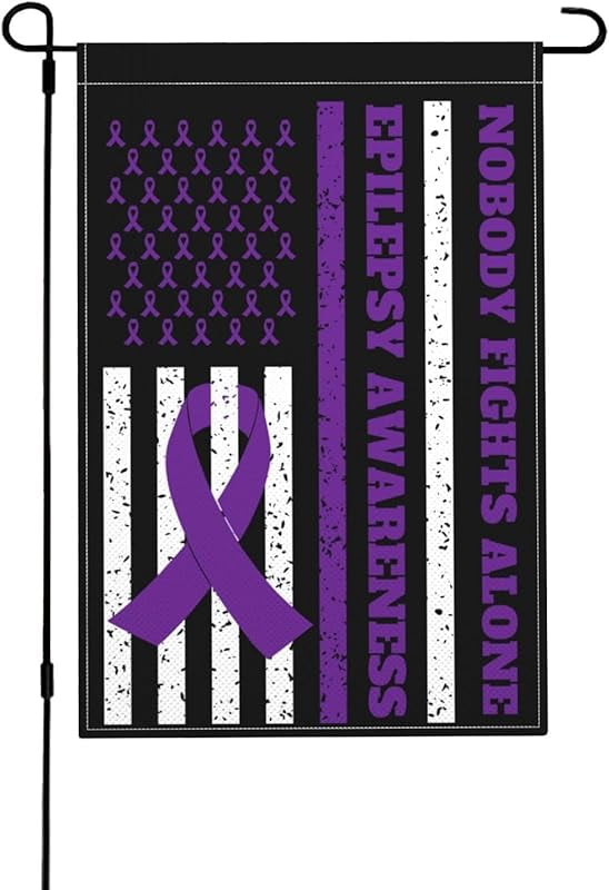 Outdoor Decoration Flag American Flag Warriors Epilepsy Awareness Small ...