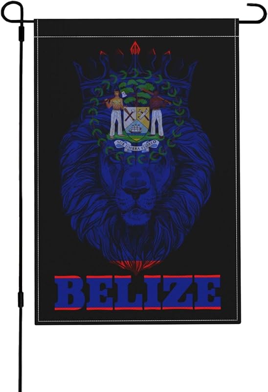Outdoor Decoration Flag Lion Belize Flag Small Garden Flag 12x18 Double ...