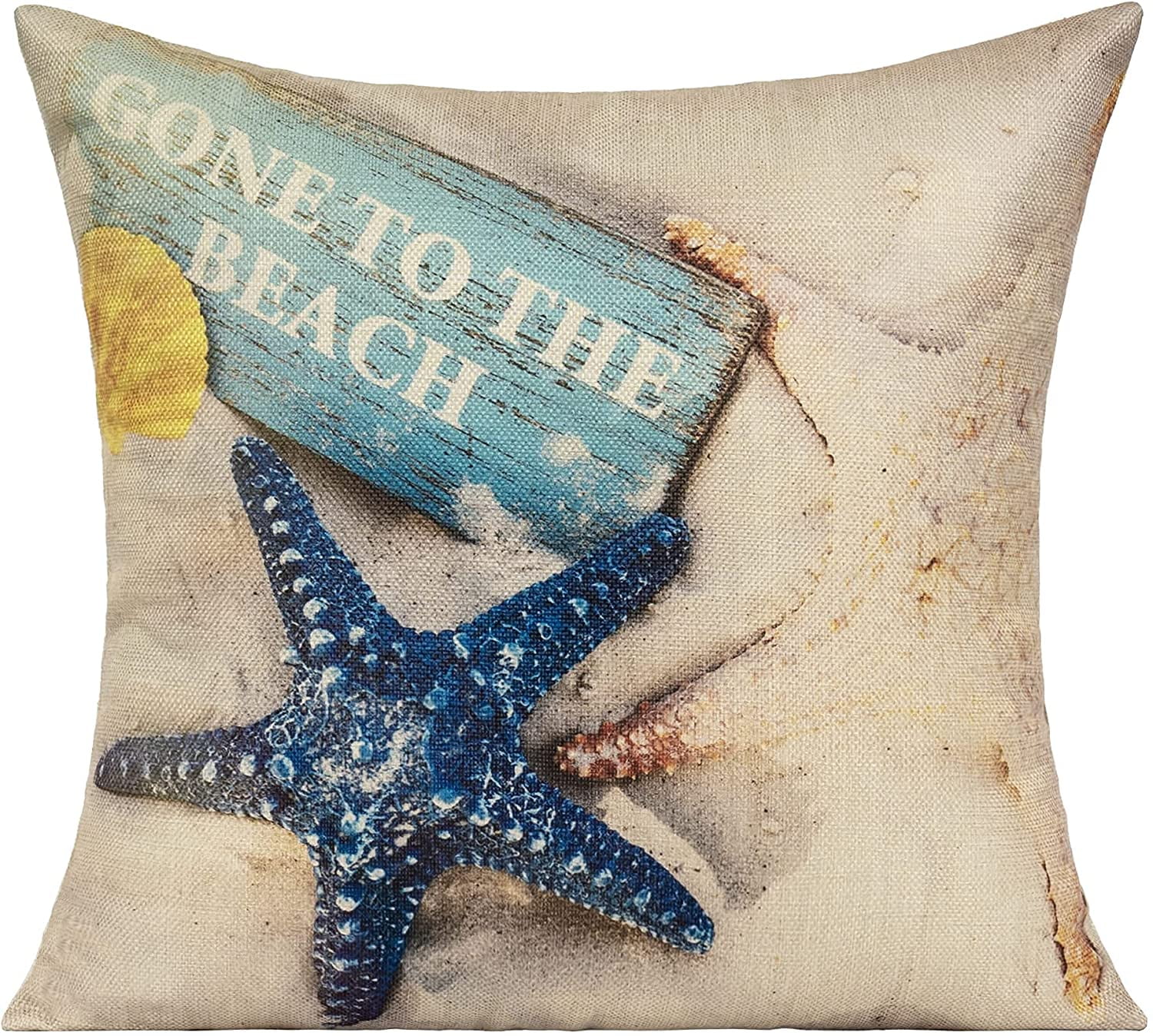 Outdoor Decorative Beach Coastal Throw Pillow Covers Summer Nautical ...