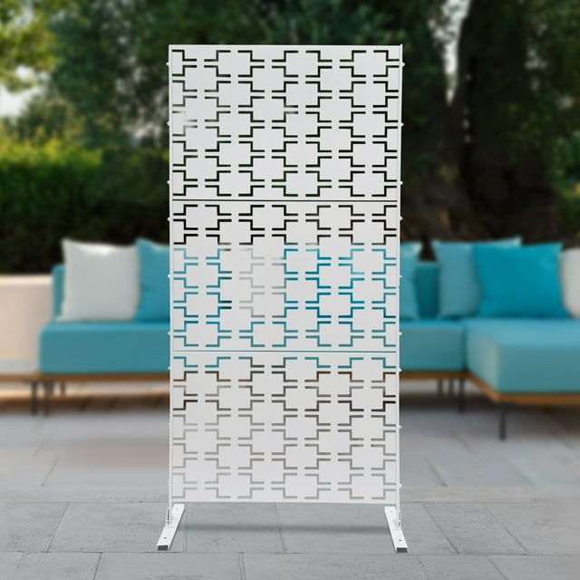 Outdoor Decorative Panels, Privacy Screen Fence Panels Modern White ...