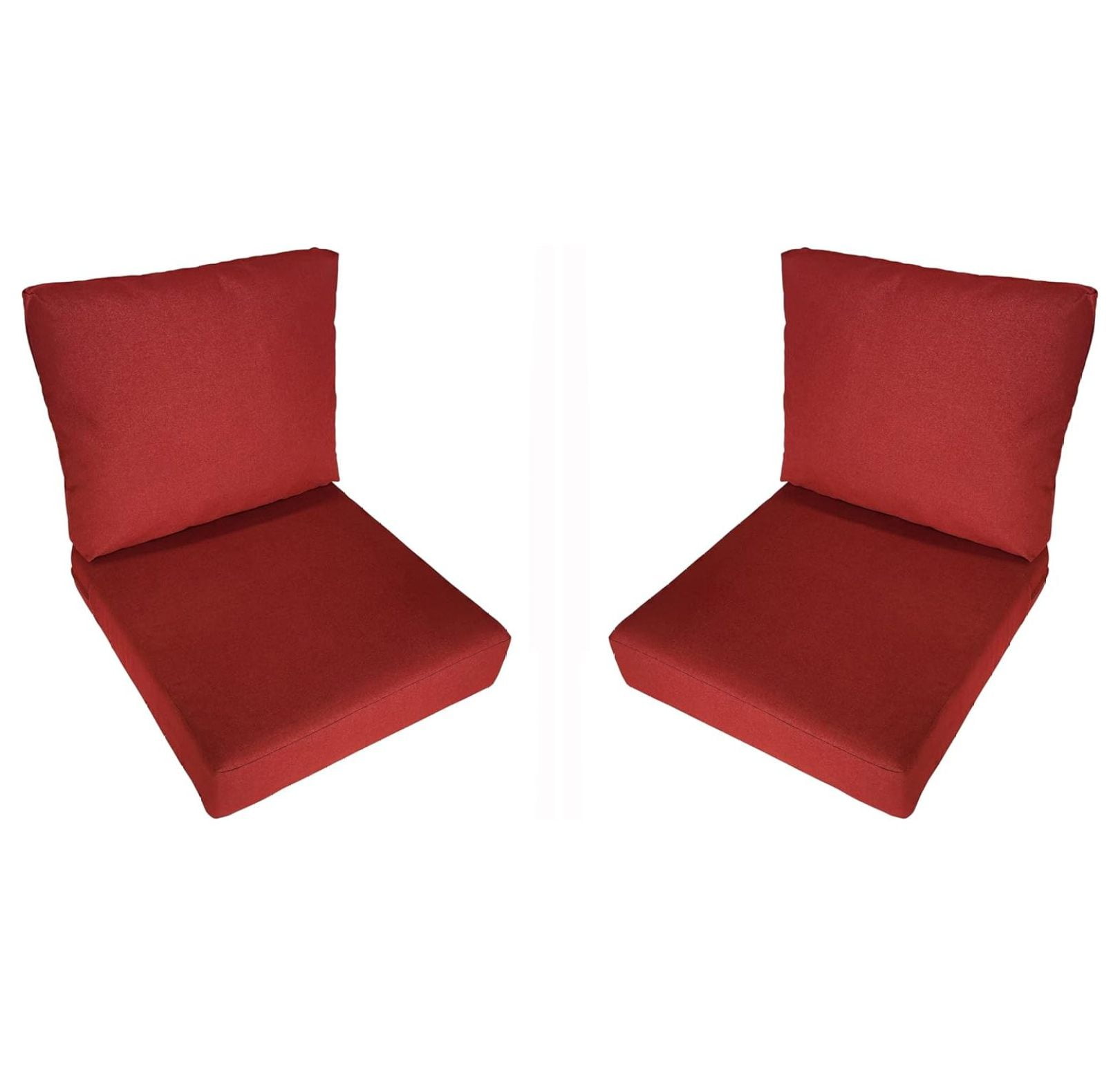 Outdoor Deep Seat Cushion Set of 2, 24D x 23W,with Zipper and Non-Weave ...