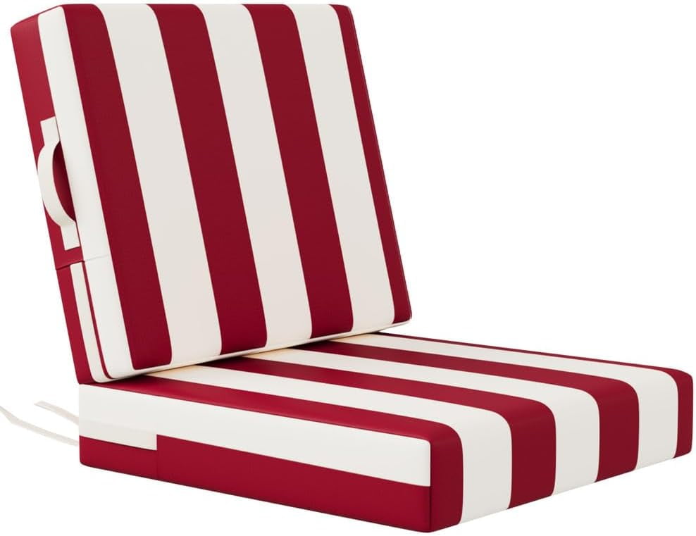 Outdoor Deep Seat Cushion Set 22"*22"*4"&Waterproof 3-Year Fade ...