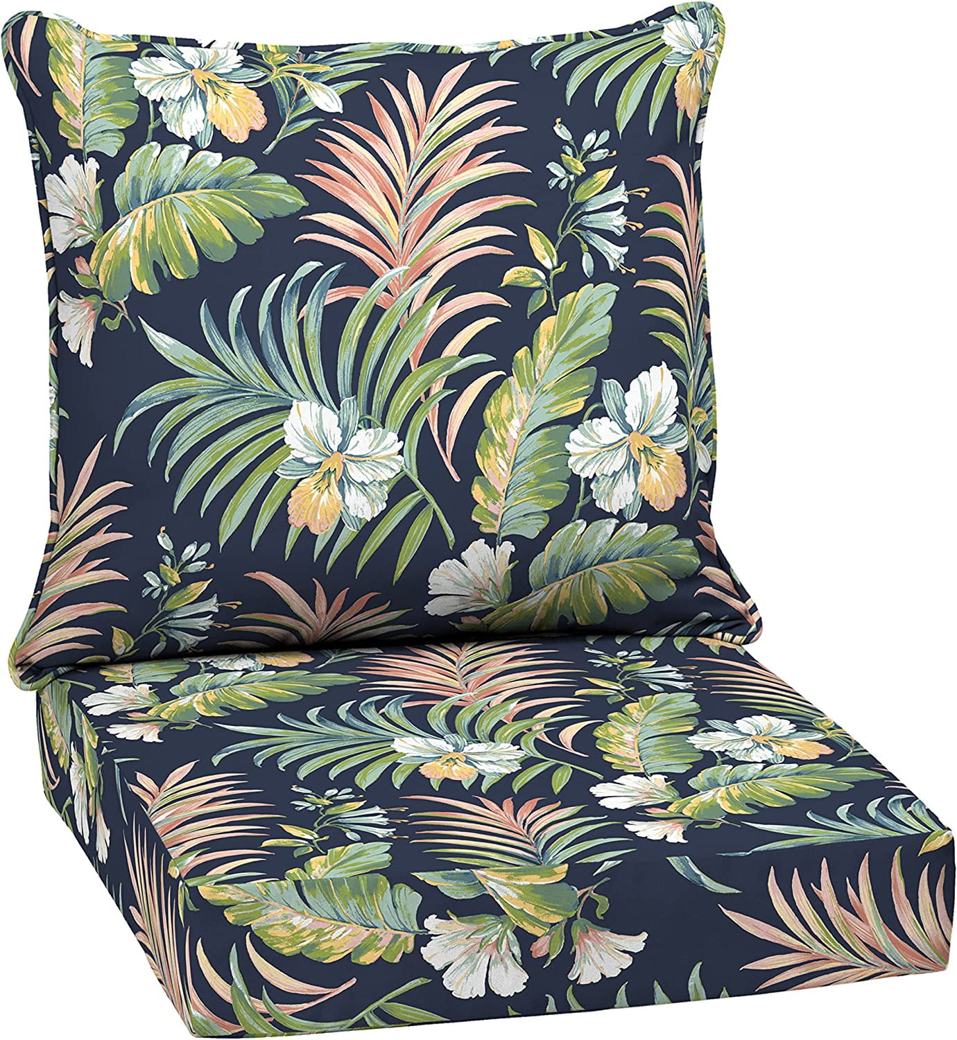 Outdoor Deep Seat Cushion Set, 24 in x 24 in, Weather-Proof, Rain-Proof ...