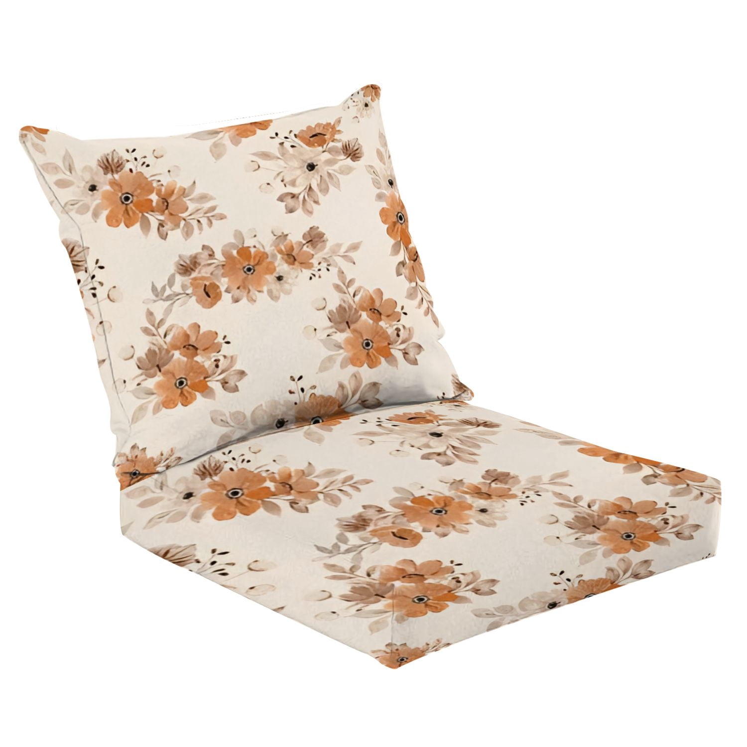 Outdoor Deep Seat Cushion Set 24" x 24" Flower Seamless Pattern Foral ...