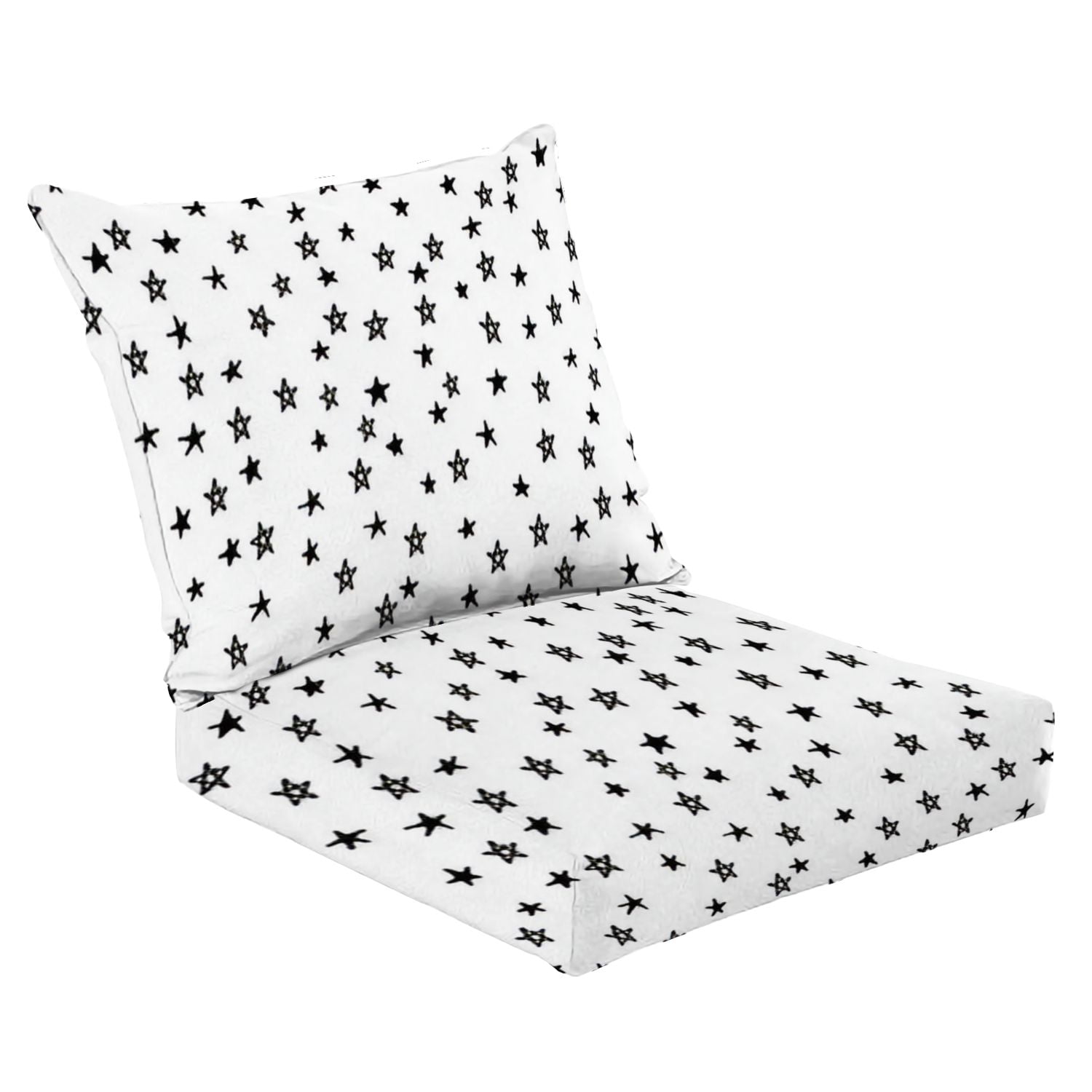 Outdoor Deep Seat Cushion Set 24" x 24" Hand draw Star seamless pattern ...
