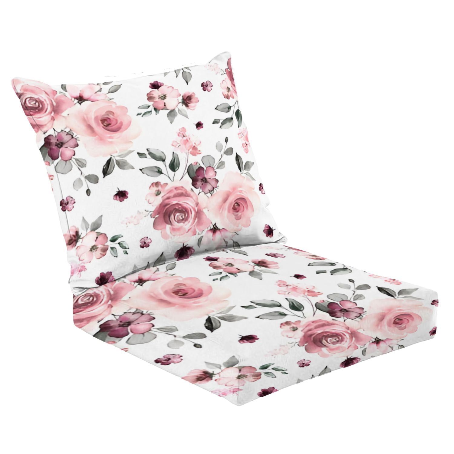 Outdoor Deep Seat Cushion Set 24" x 24" Seamless pattern spring flowers ...
