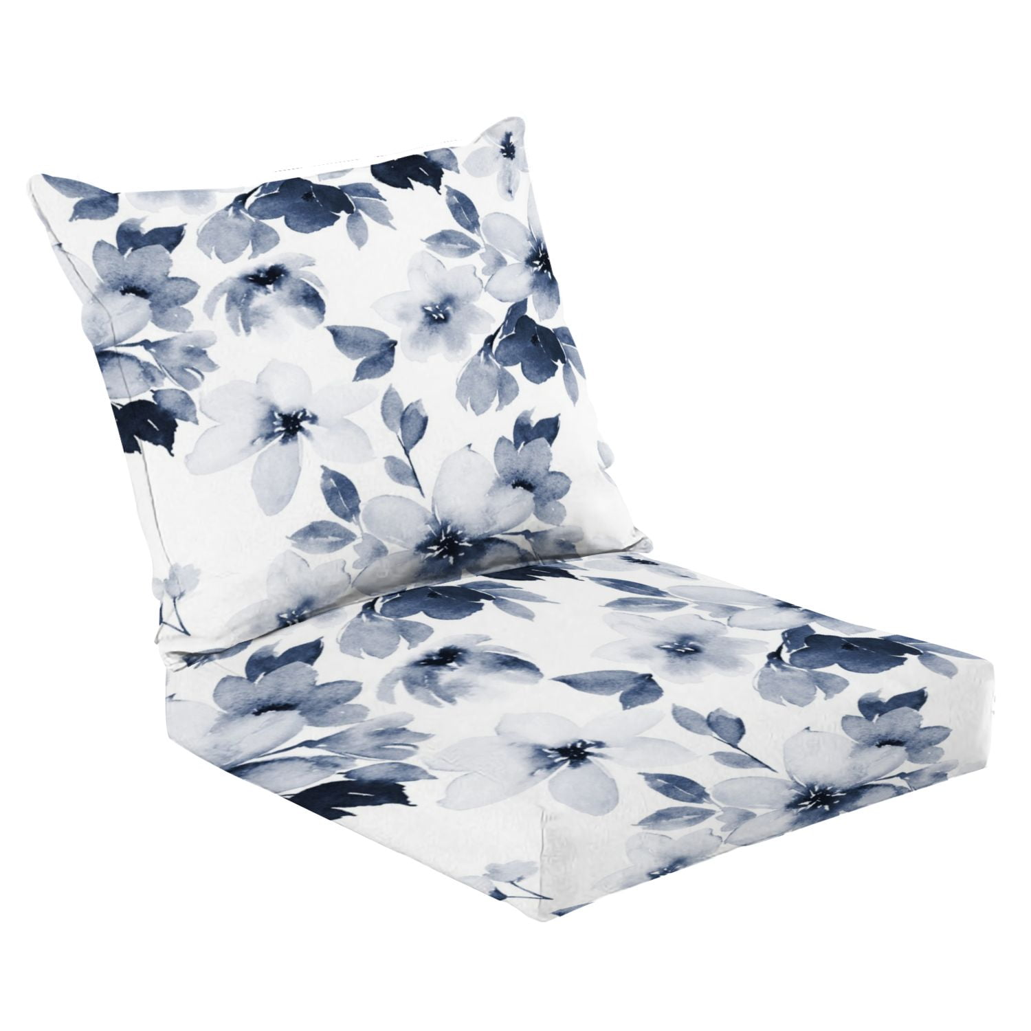 Outdoor Deep Seat Cushion Set 24" x 24" Watercolor seamless pattern ...
