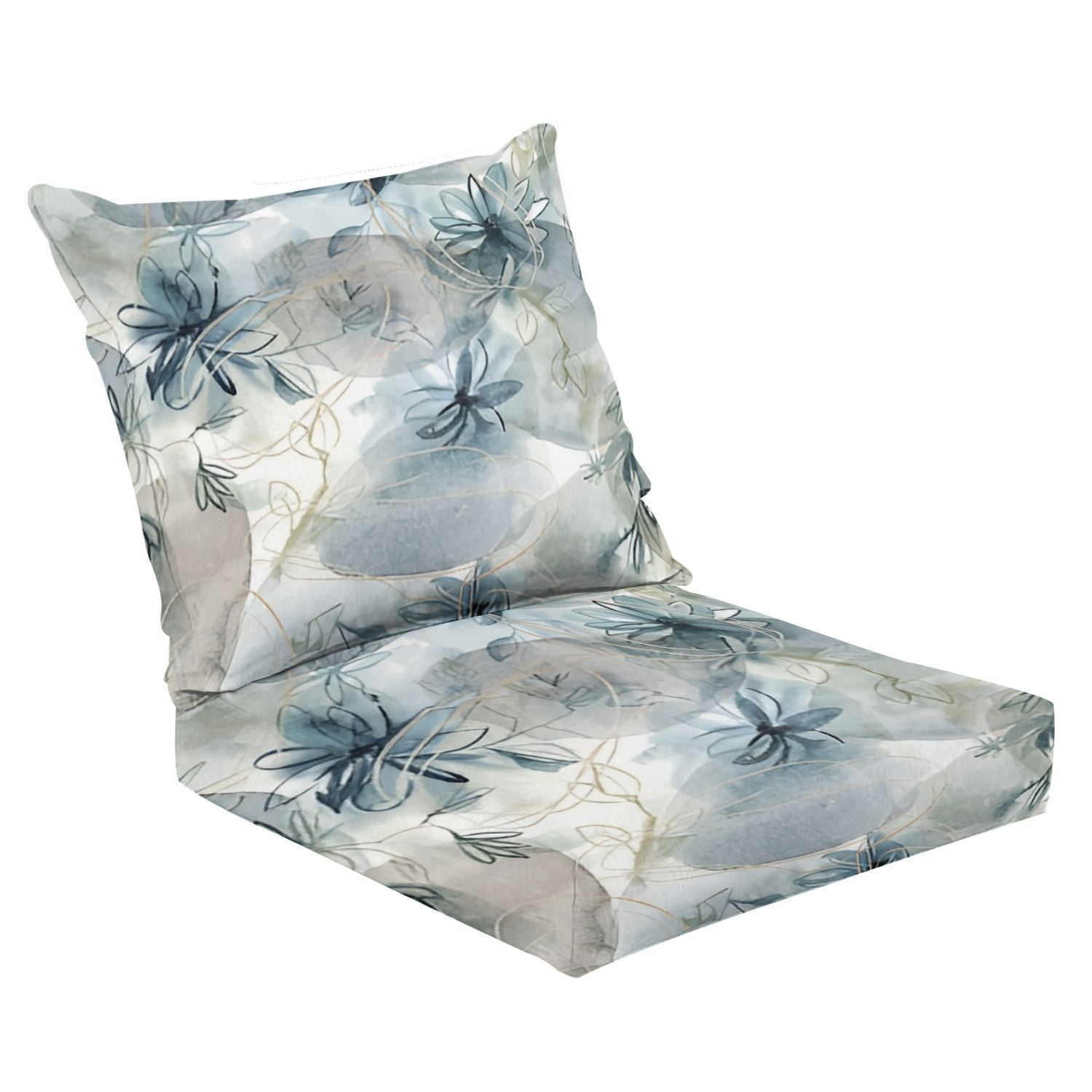 Outdoor Deep Seat Cushion Set 24" x 24" Watercolor seamless pattern ...