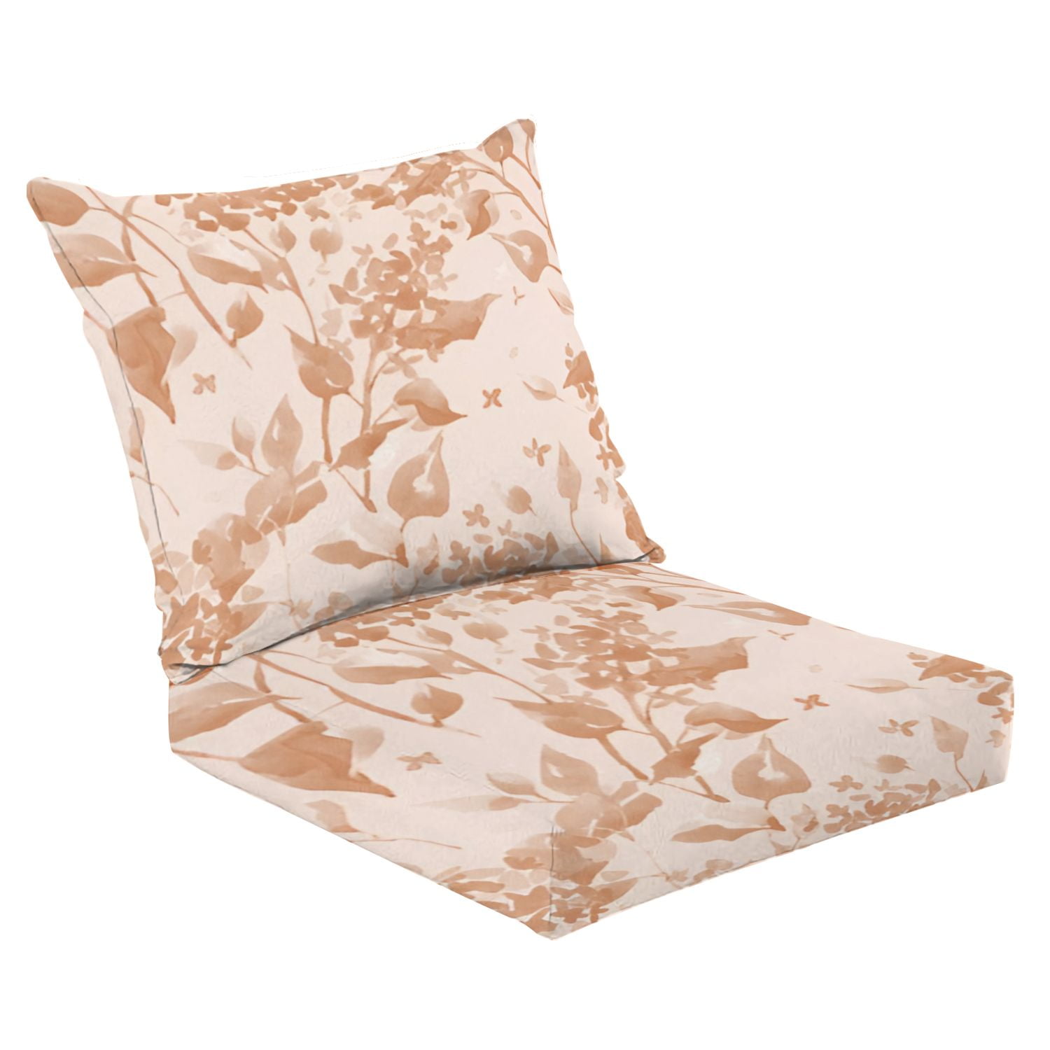Outdoor Deep Seat Cushion Set 24" x 24" monochrome seamless botanical ...