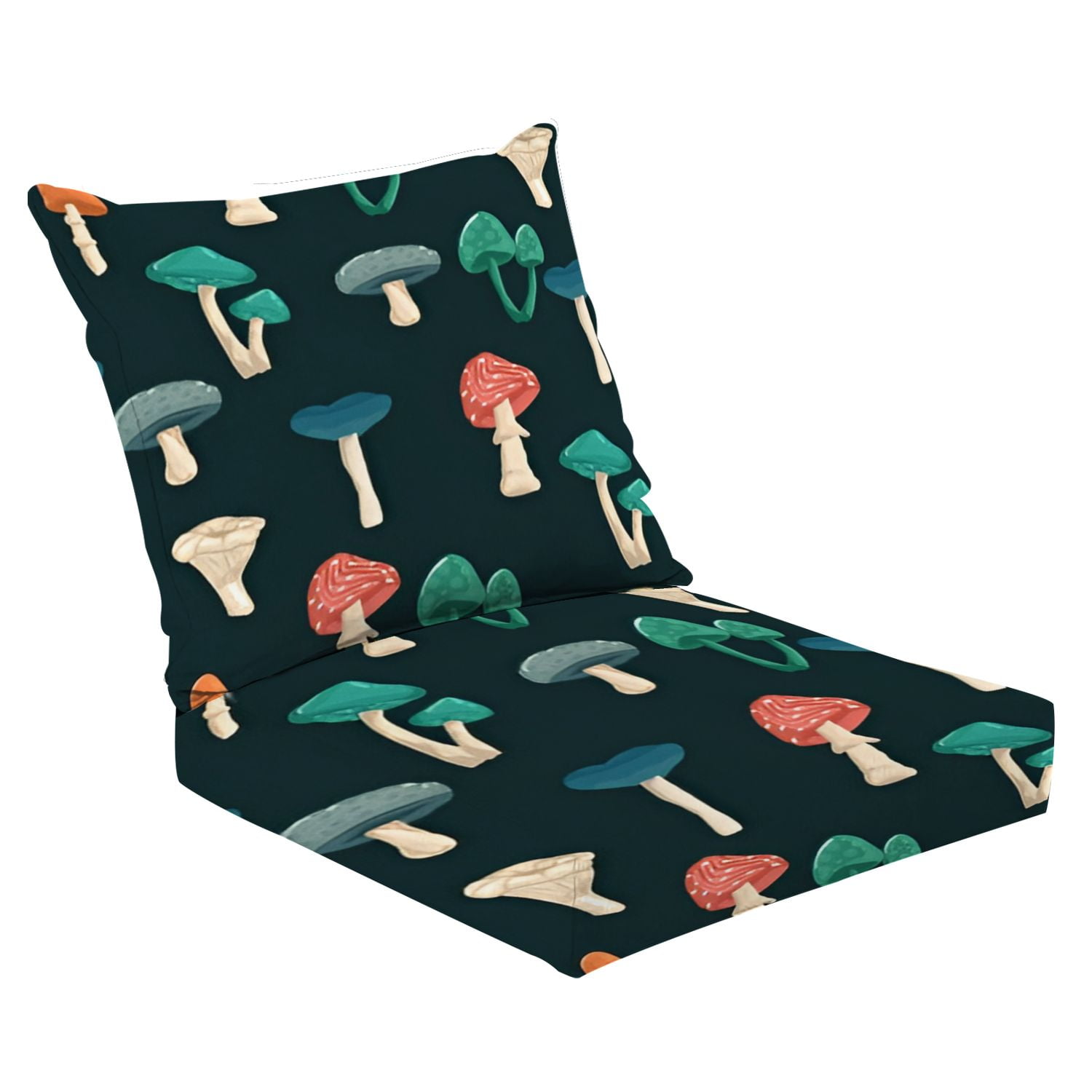 Outdoor Deep Seat Cushion Set 24" x 24" mushroom seamless pattern ...