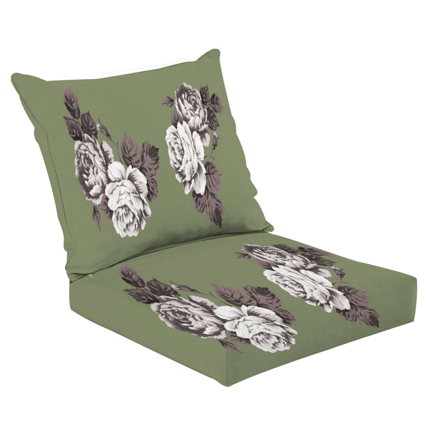 Outdoor Deep Seat Cushion Set 24" x 24" print Set Oriental damask ...