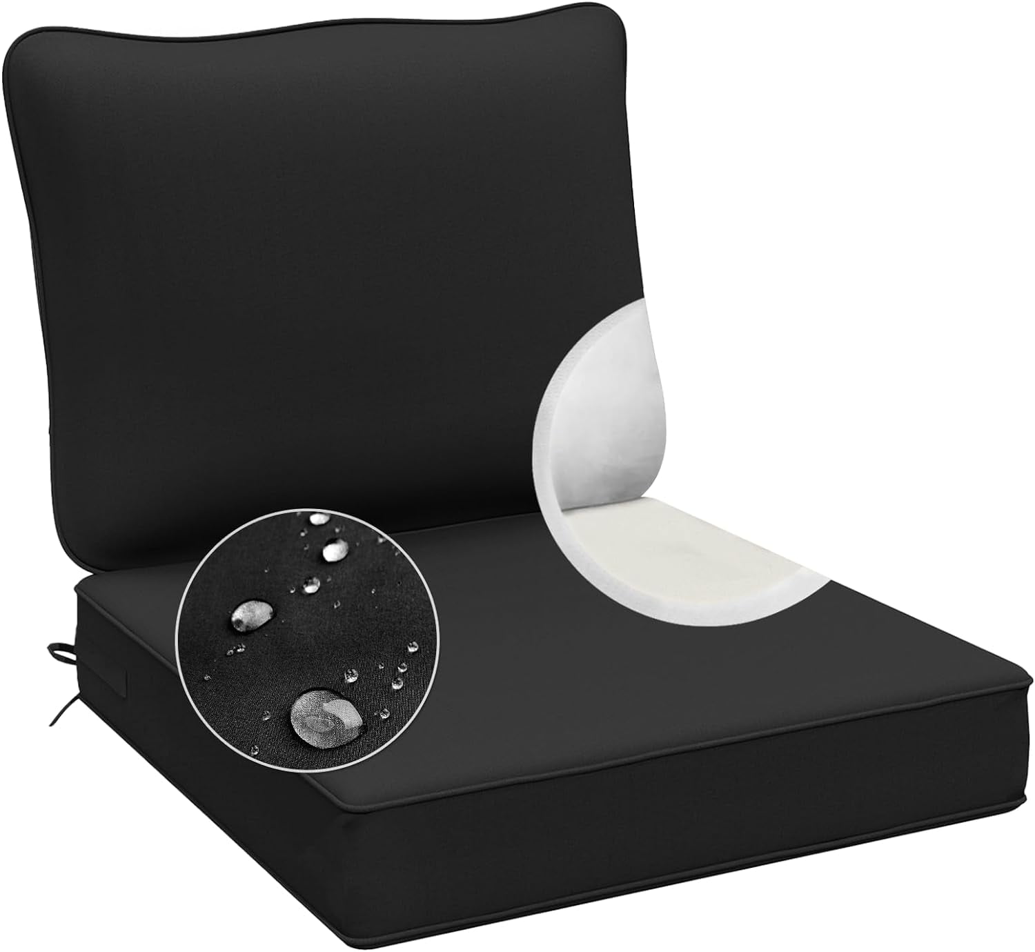 Outdoor Deep Seat Cushions for Patio Furniture, Waterproof Replacement ...