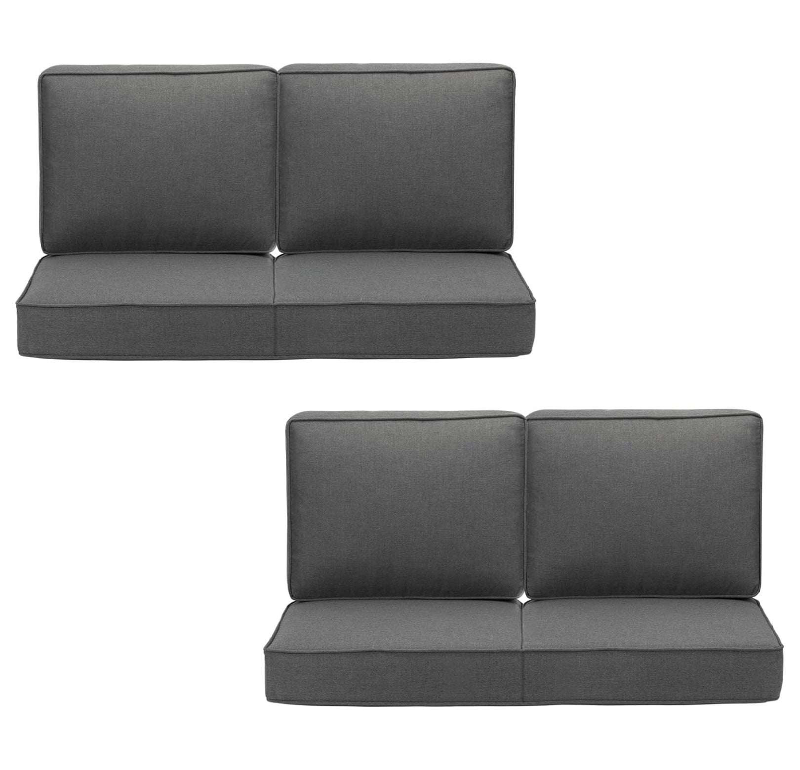 Outdoor Deep Seating Cushion Set, 24" x 24", Sofa Deep Seat and Back ...
