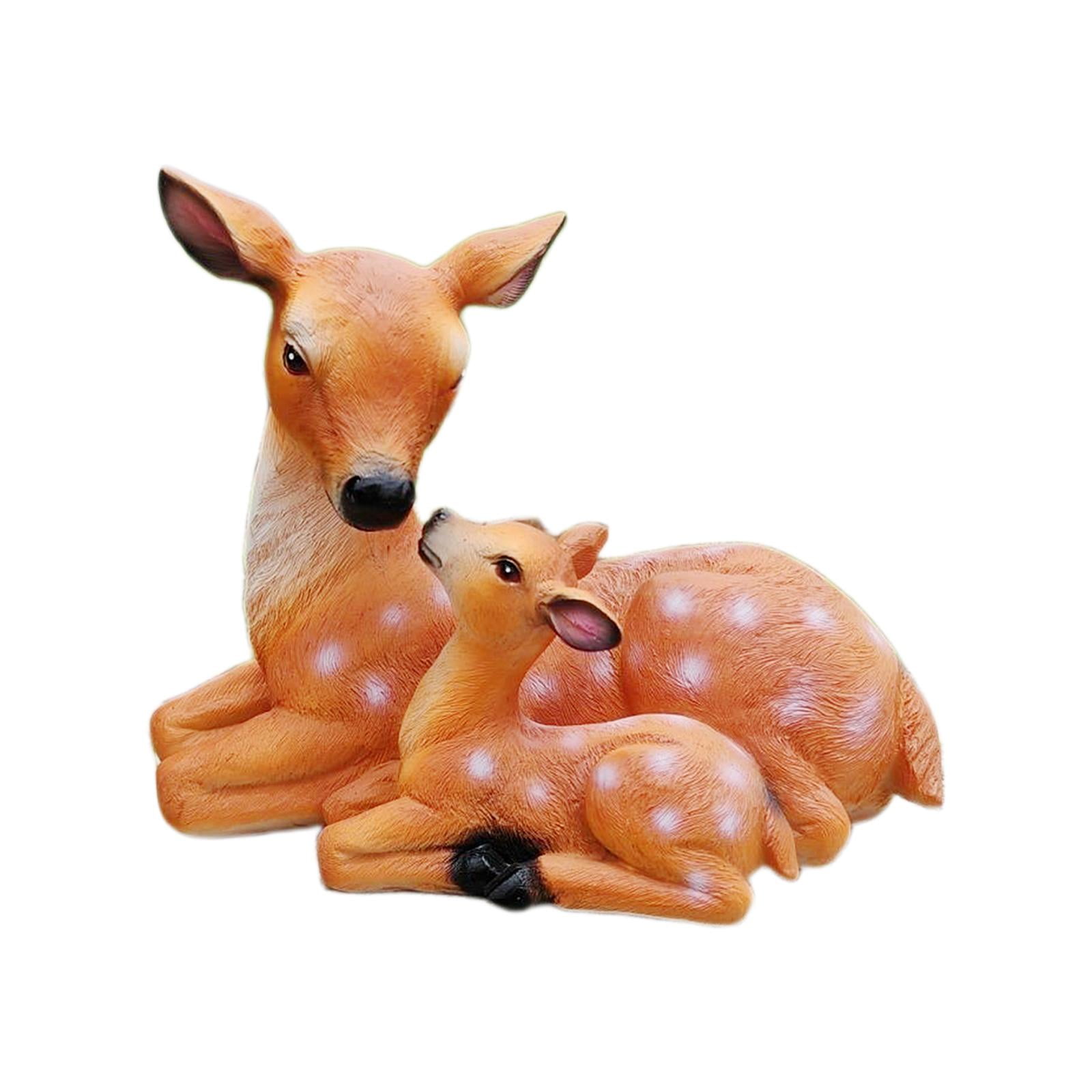 Outdoor Deer Sculpture, Mother Deer Decoration, Handpainted Novelty ...