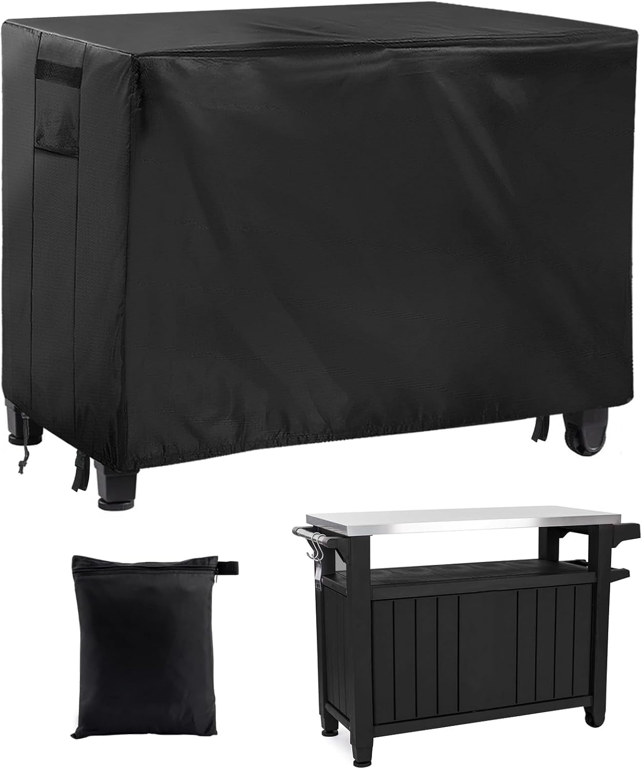 Outdoor Dining Cart Cover - 54"L*23"W*35"H Grill Covers for Keter Unity ...