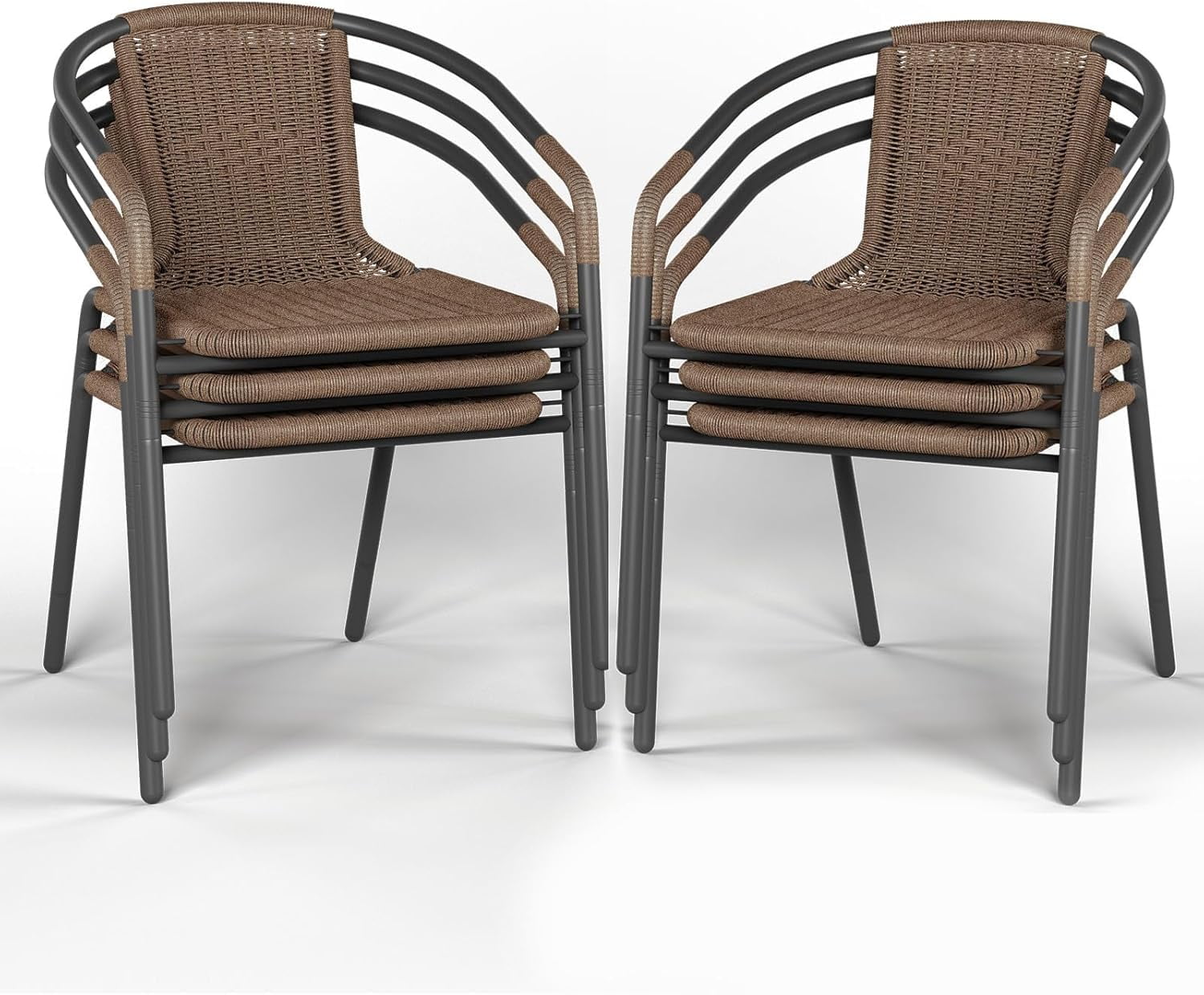 Outdoor Dining Chairs Chairs Wicker Stackable Indoor-Outdoor Chairs ...