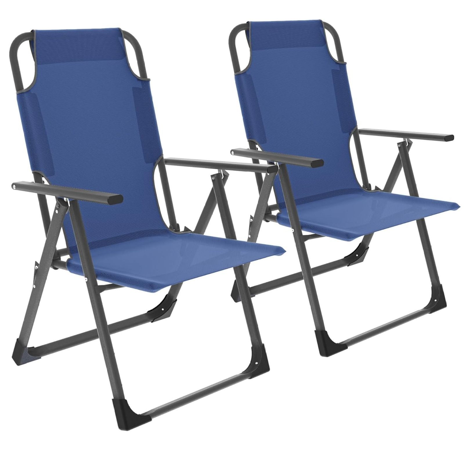 Outdoor Dining Chairs Set of 2, Heavy Duty Adjustable Recliner, Folding ...