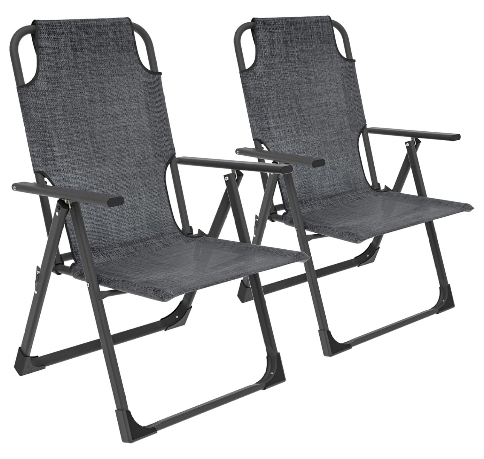 Outdoor Dining Chairs Set of 2, Heavy Duty Adjustable Recliner, Folding ...