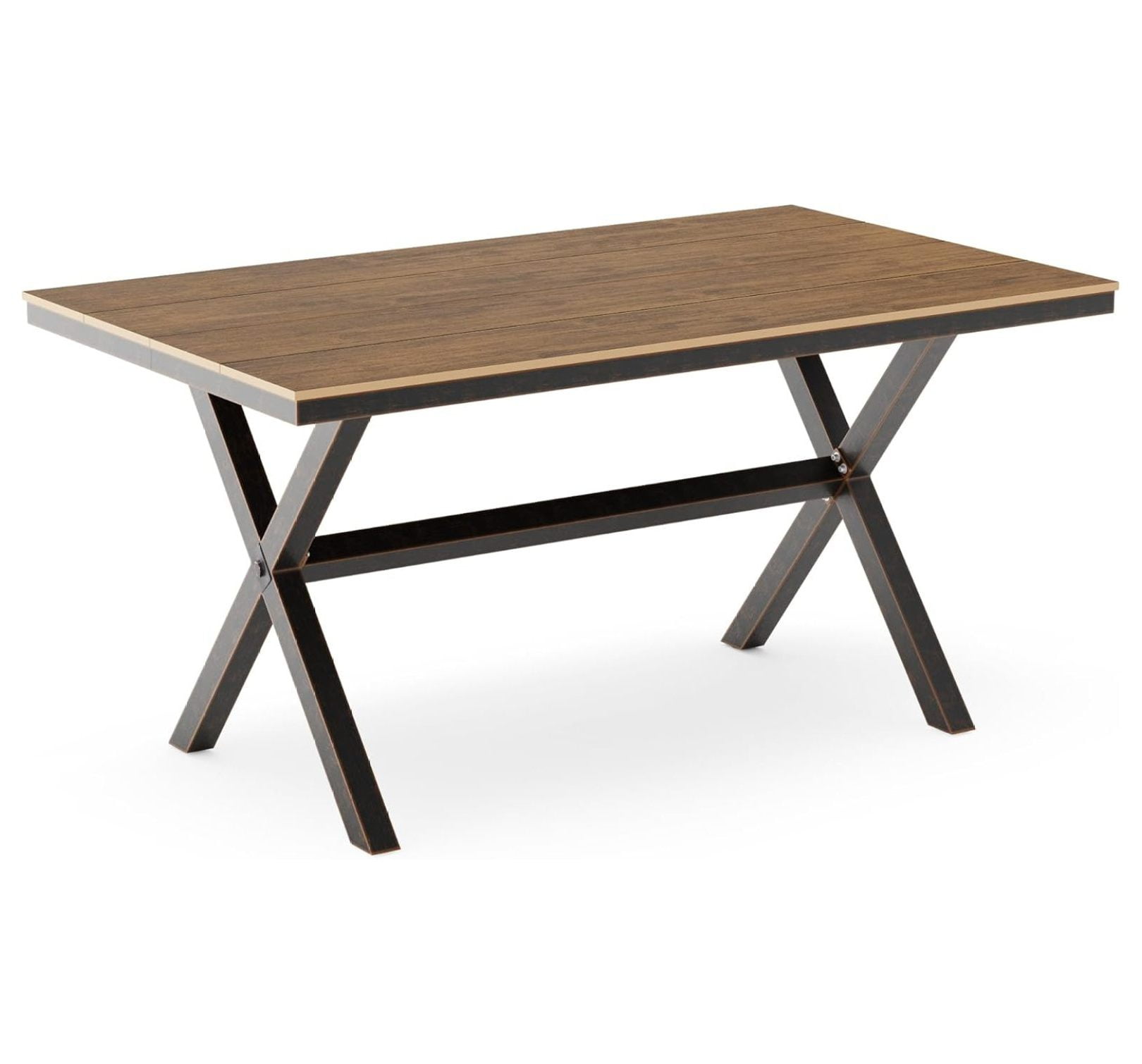 Outdoor Dining Table for 6, and Alium Material, Patio Dining Table with ...