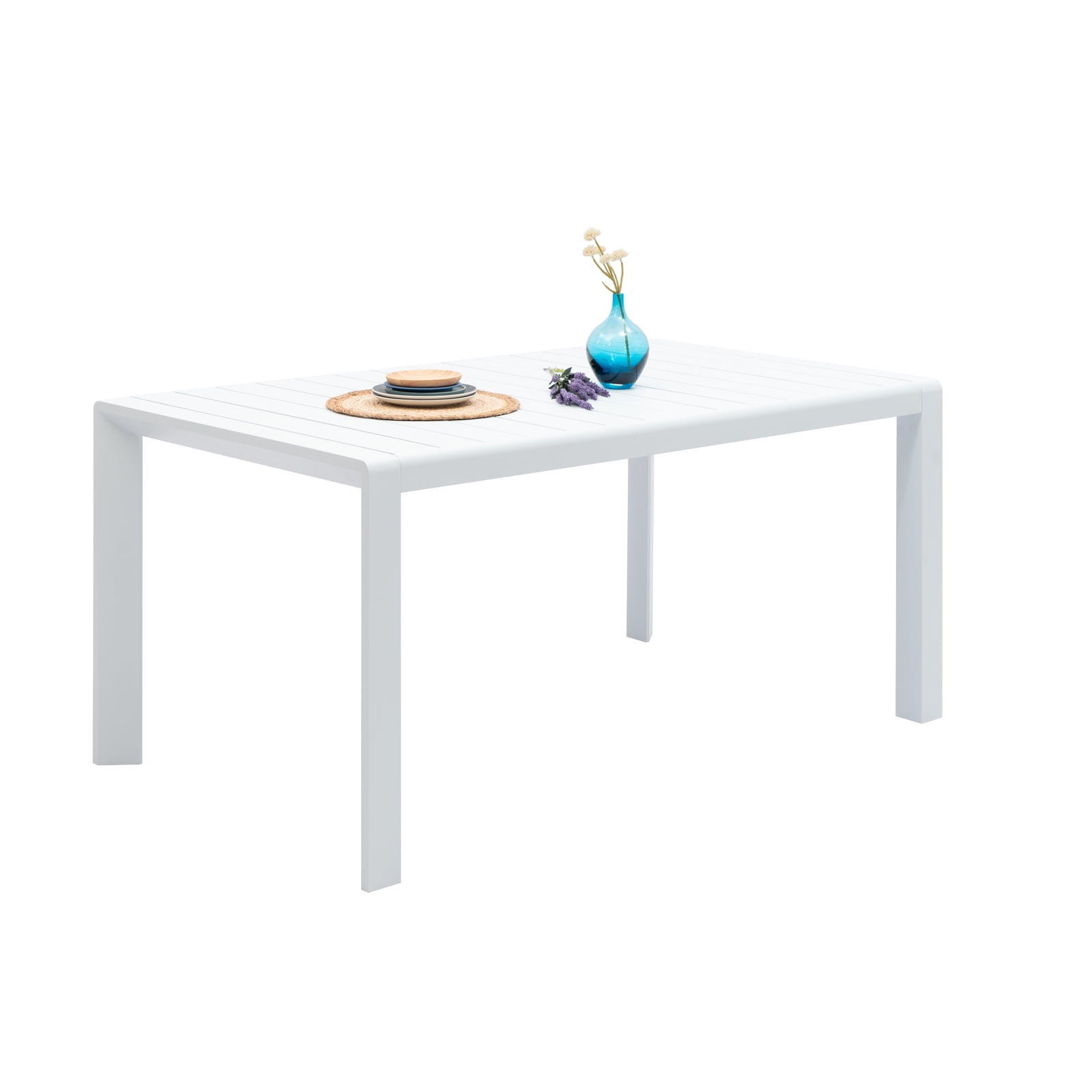 Outdoor Dining Table 60"x35" Patio Rectangular Dining Tables for Garden ...