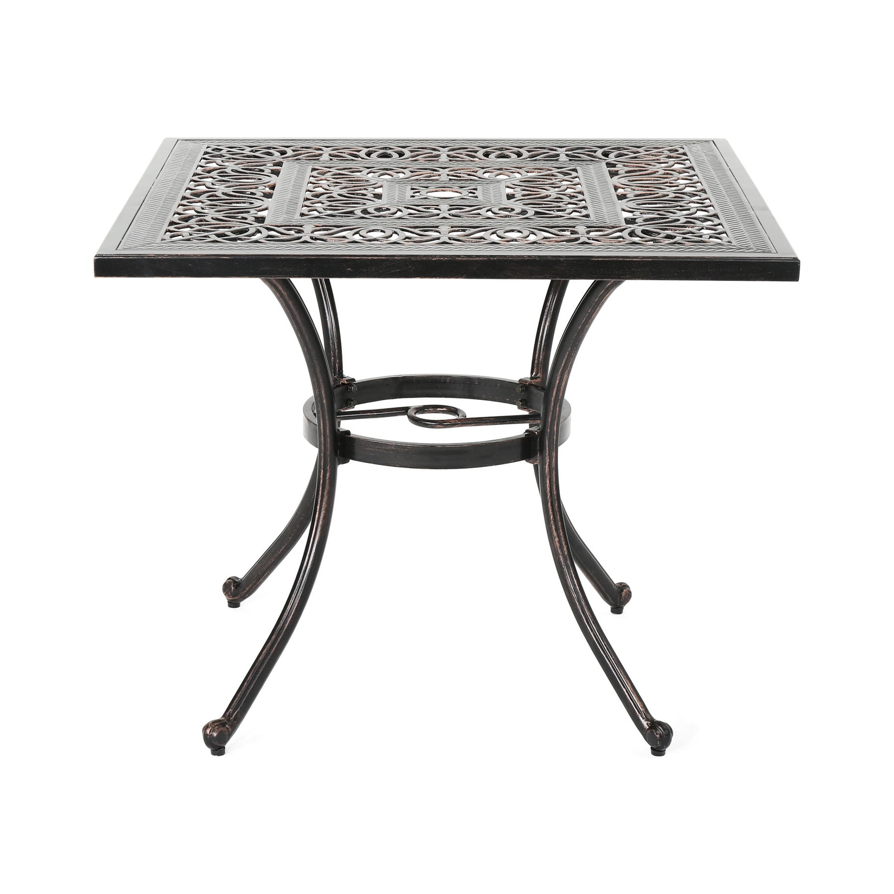 Outdoor Dining Table, Square Aluminum | Have Meals Outside Comfortably ...