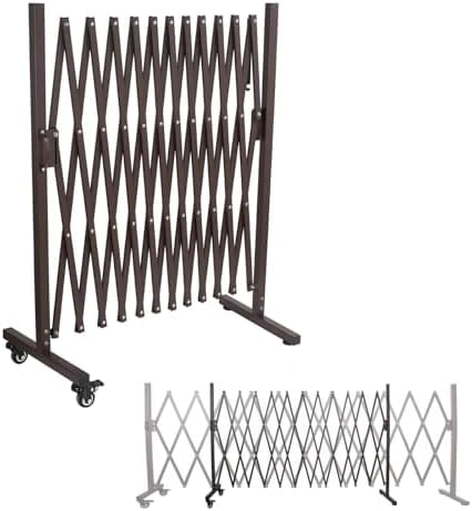 Outdoor Dog Gate, Aluminum Expandable Barricade Gate, Folding Security ...