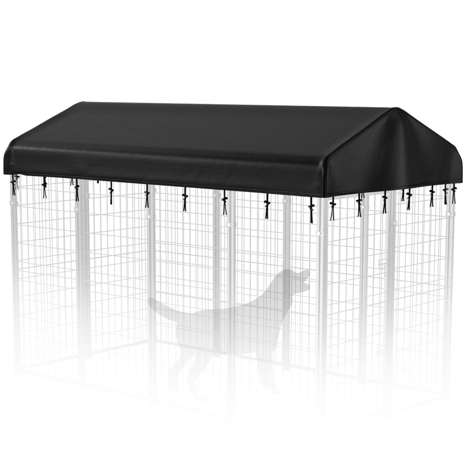 DOMIPET, Outdoor Dog Kennel Cover, 8'x4', Waterproof UV-Resistant Roof ...