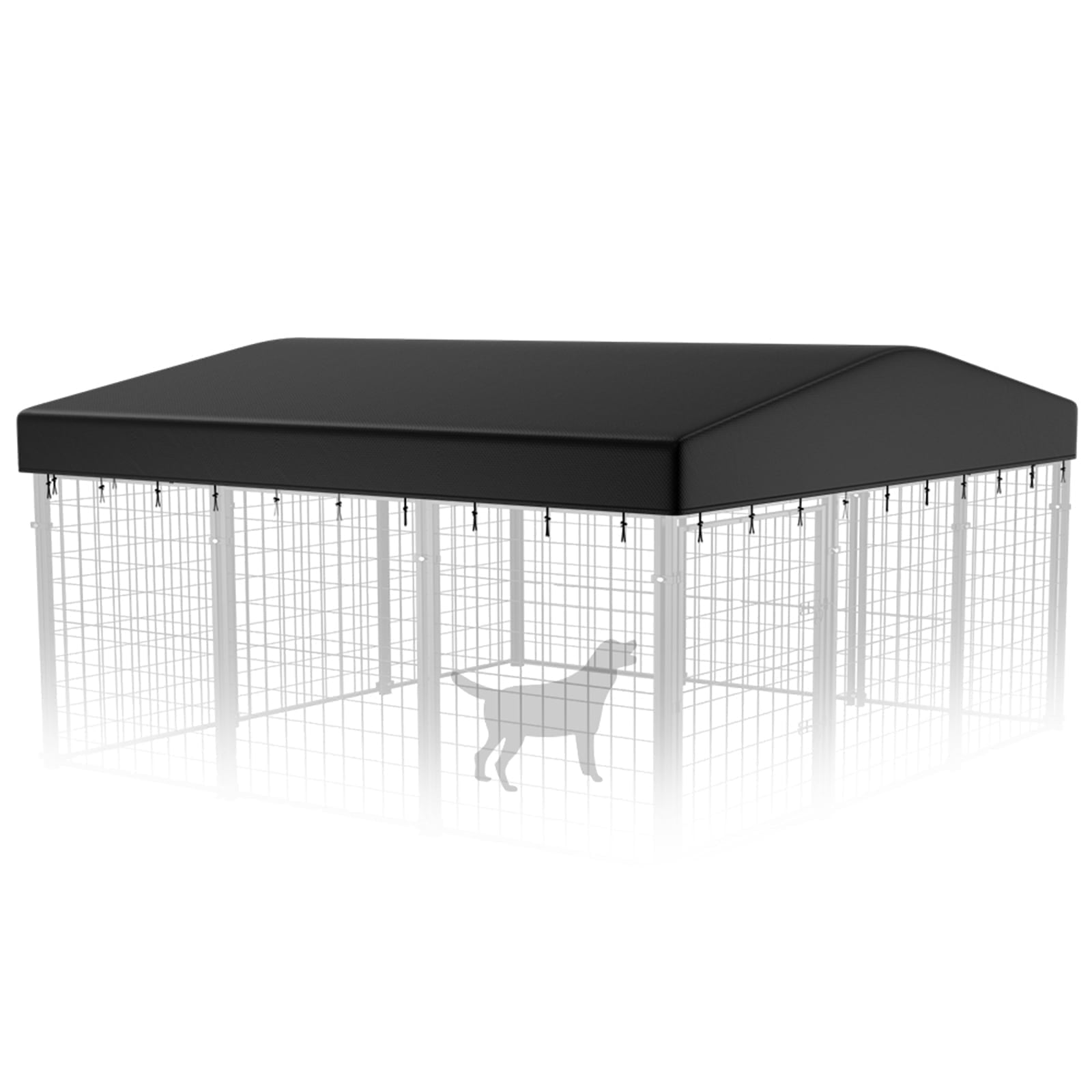 Outdoor Dog Kennel Cover 9.8x9.8 ft, DOMIPET Waterproof UV-Resistant ...