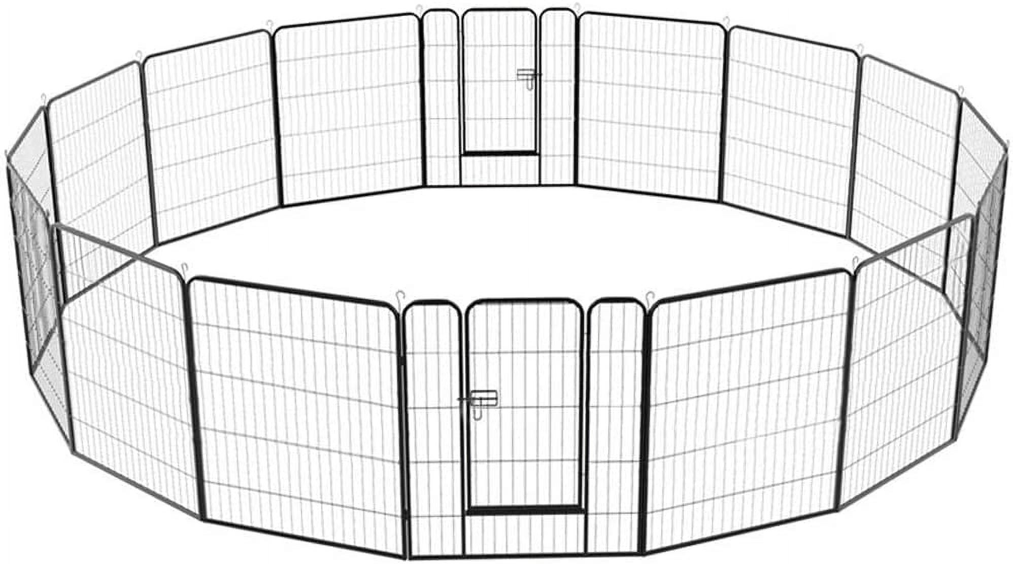 Outdoor Dog Playpen, Dog Pen Fences 16 Panels 32" Height Puppy Pet ...