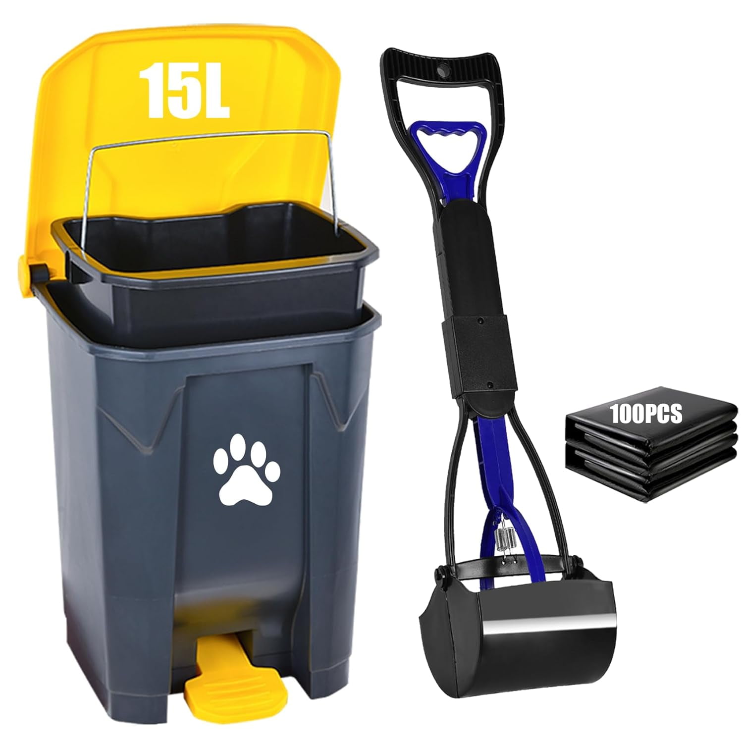 Outdoor Dog Poop Trash Can, Dog Waste Trash Can Dog Waste Container ...