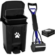 Dog Poop Trash Can Outdoors Pet Waste Station with Lid:15L Dog Waste ...
