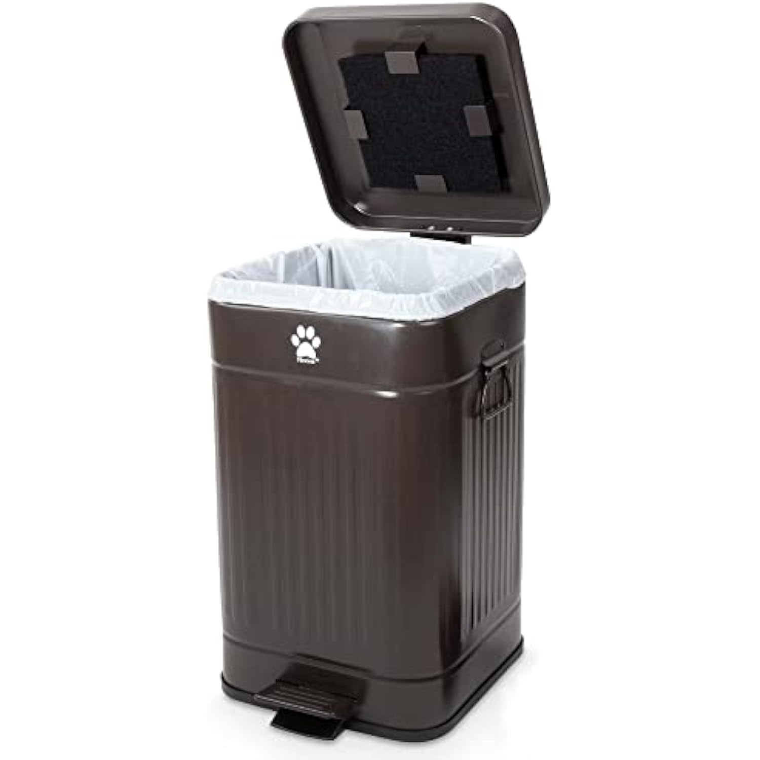 Outdoor Dog Waste Trash Can with Lid (Mulch) - 3.2Gal Odor-Proof & Leak ...