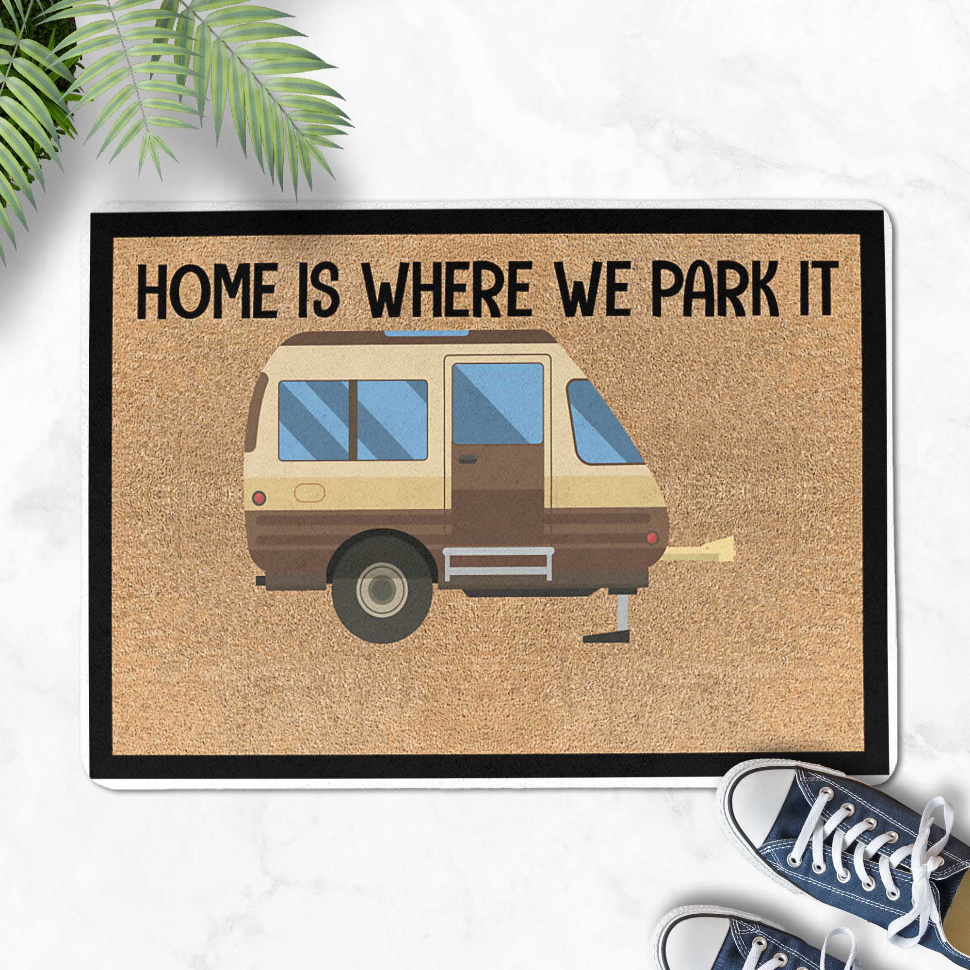 Outdoor Doormat - Home Is Where We Park It - RV Camper Van Design for ...