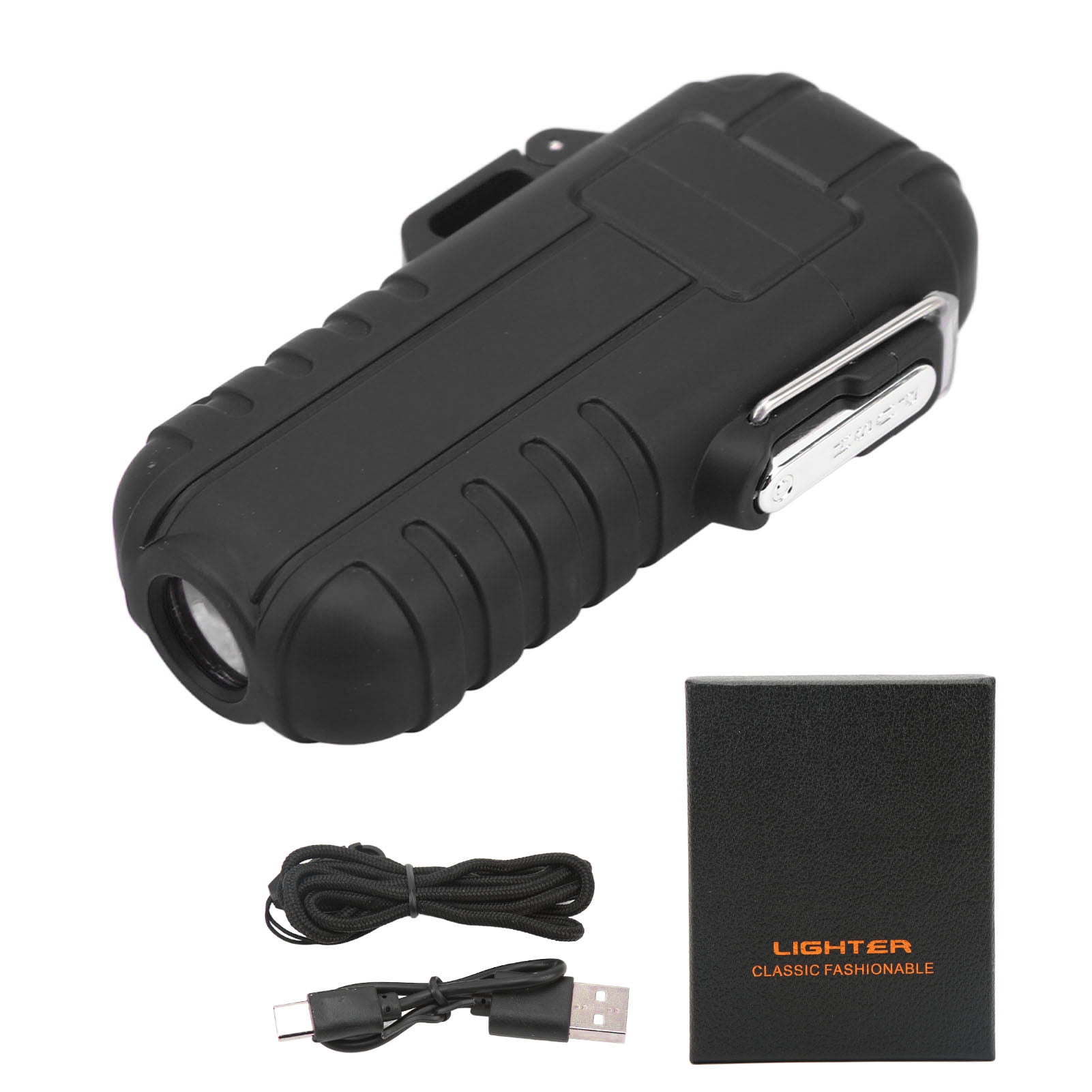 Outdoor Double Arc Electric Lighter Portable Waterproof Flashlight ...