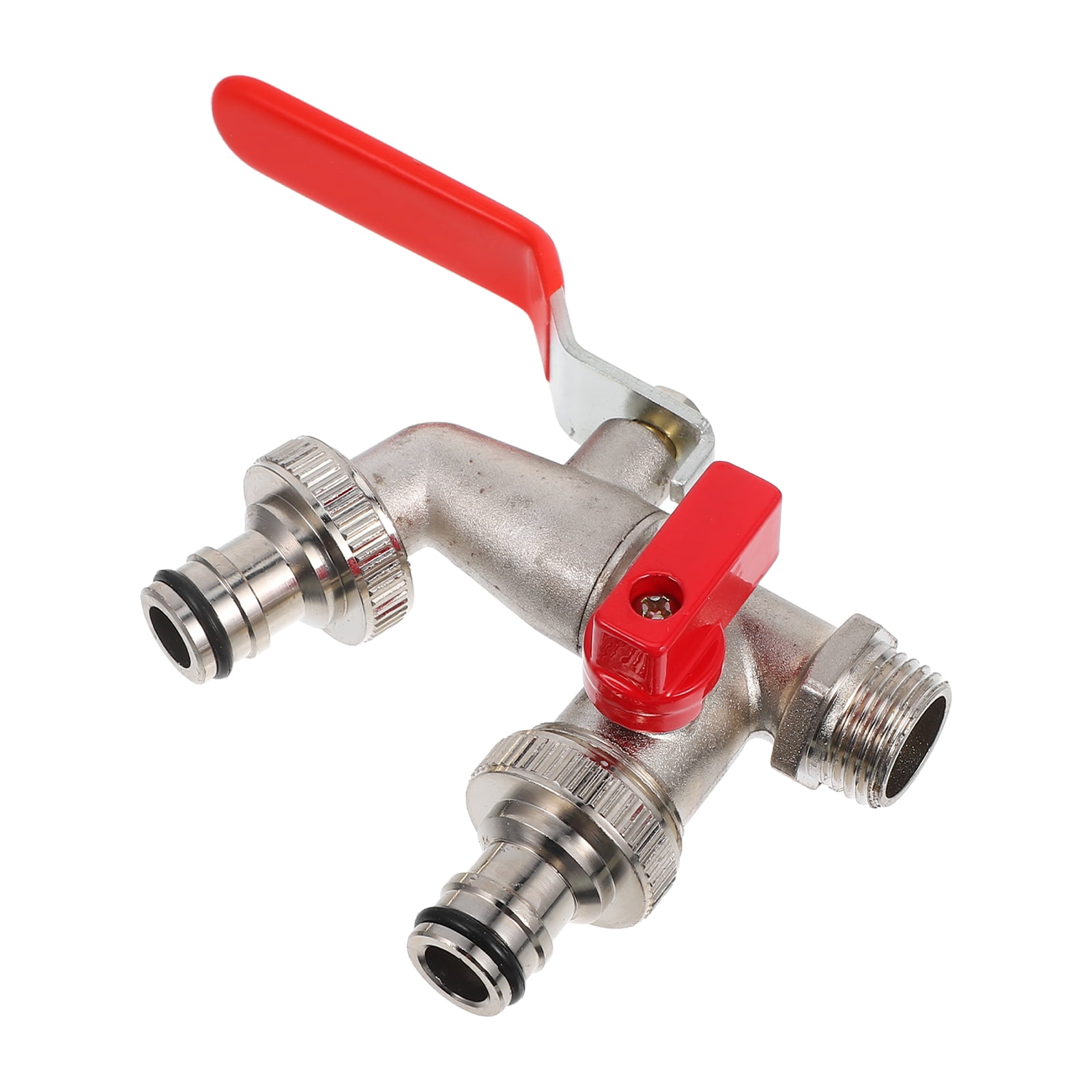 Outdoor Double Valve Water Tap Leakproof Wall Mount Faucet Garden Water ...