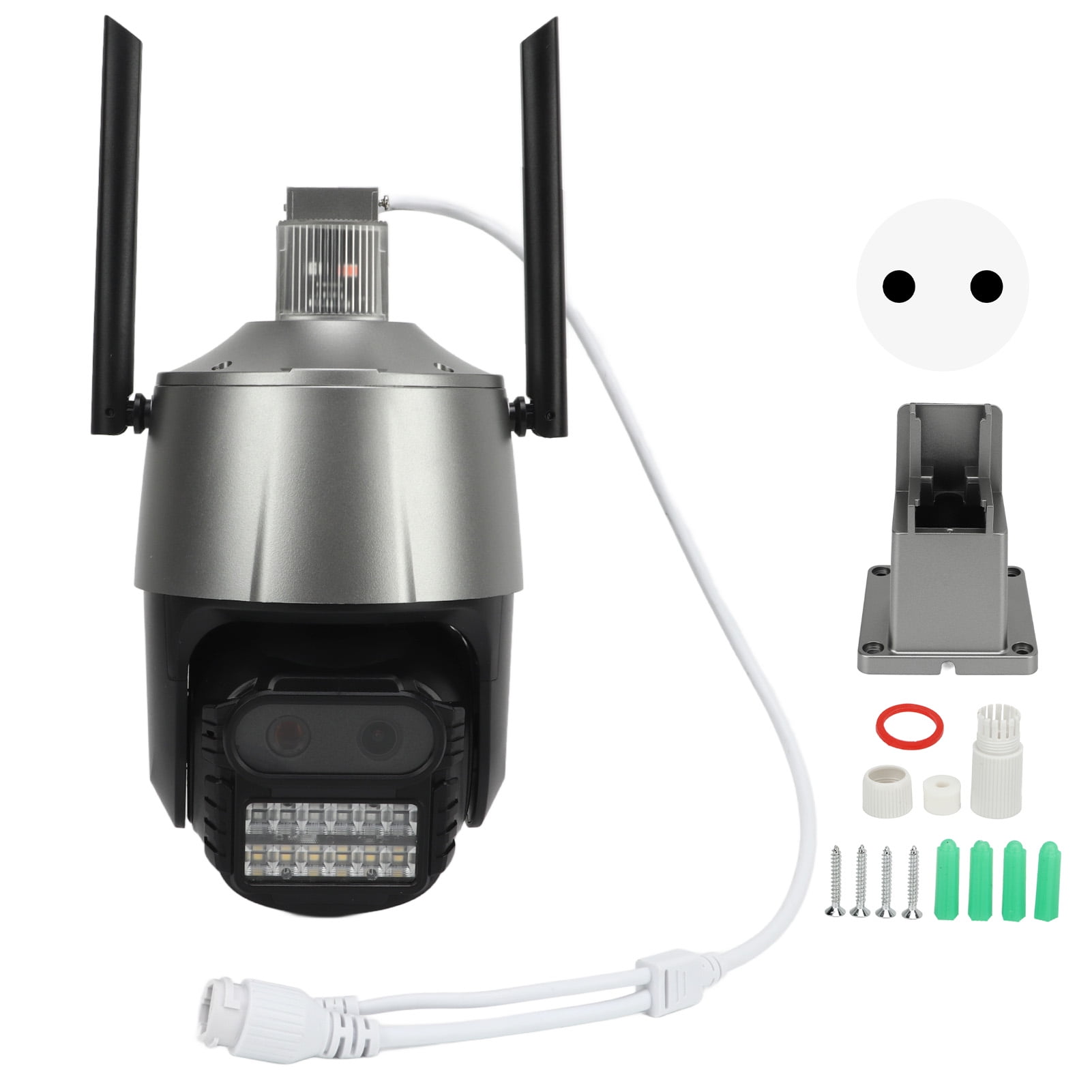 Outdoor Dual Lens Security Camera HD 360° Rotatable Waterproof AI ...