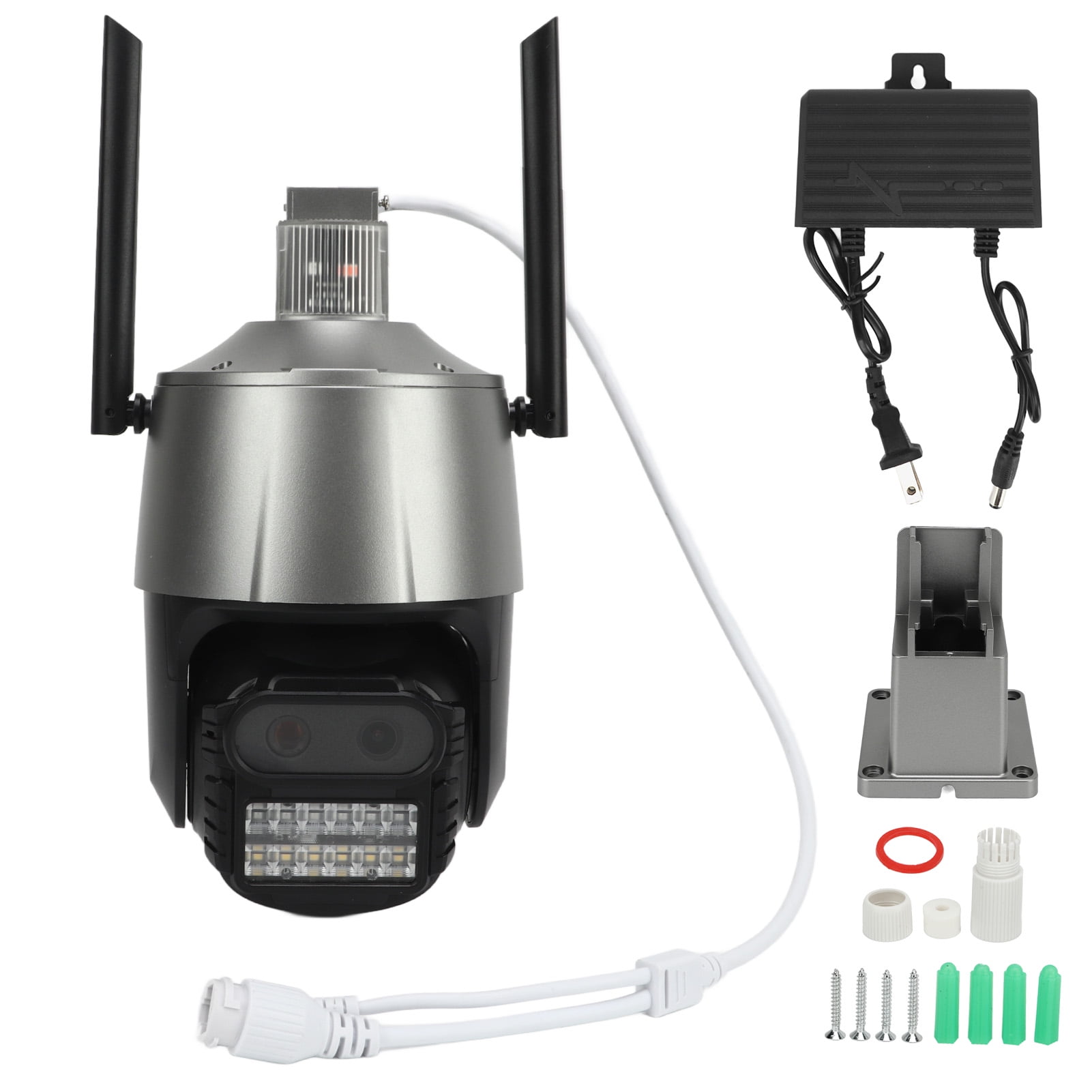 Outdoor Dual Lens Security Camera HD 360° Rotatable Waterproof AI ...