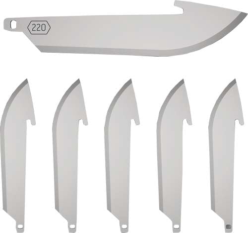 Outdoor Edge 2.2" Drop-Point Blade Pack, Black Oxide, 6 Pack Stainless ...