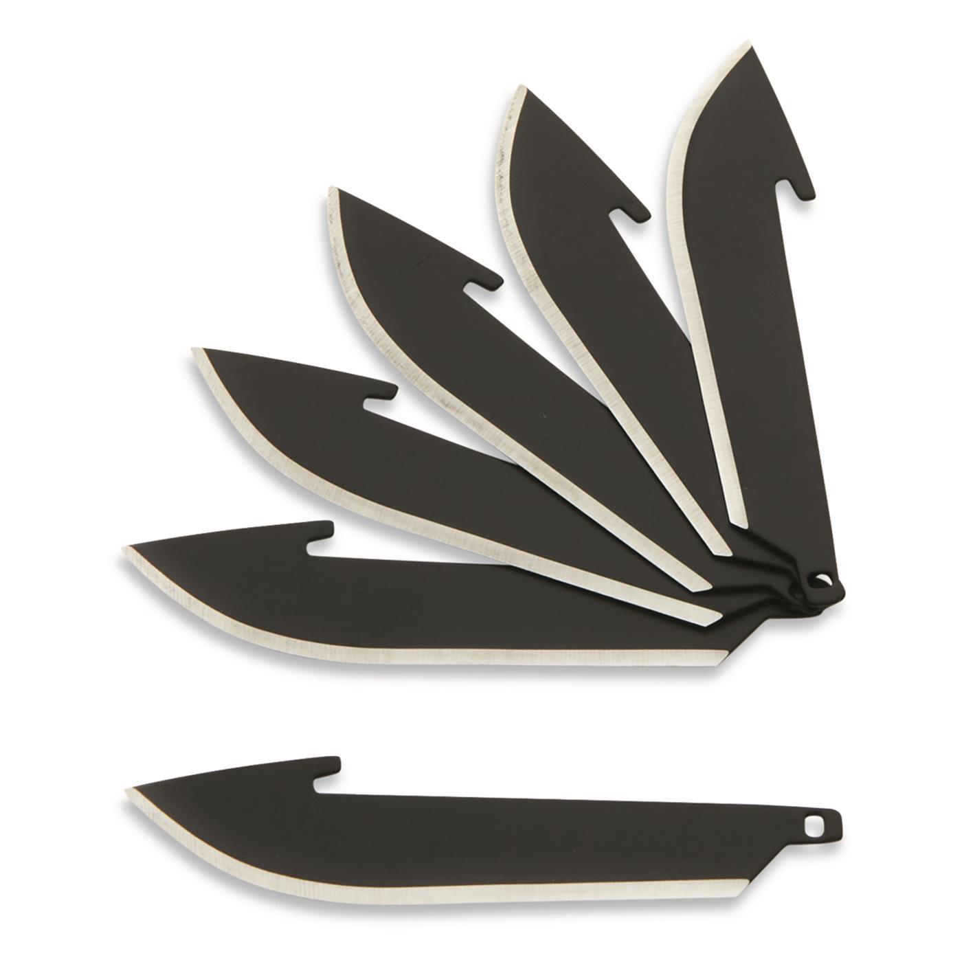 Outdoor Edge 2.2" Drop-Point Blade Pack, Black Oxide, 6 Pack - Walmart.com