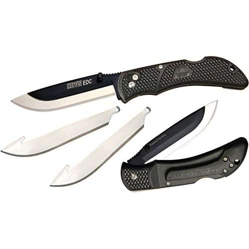 Outdoor Edge OX-10C Black Onyx Lockback Folding Knife Pocket Folder ...