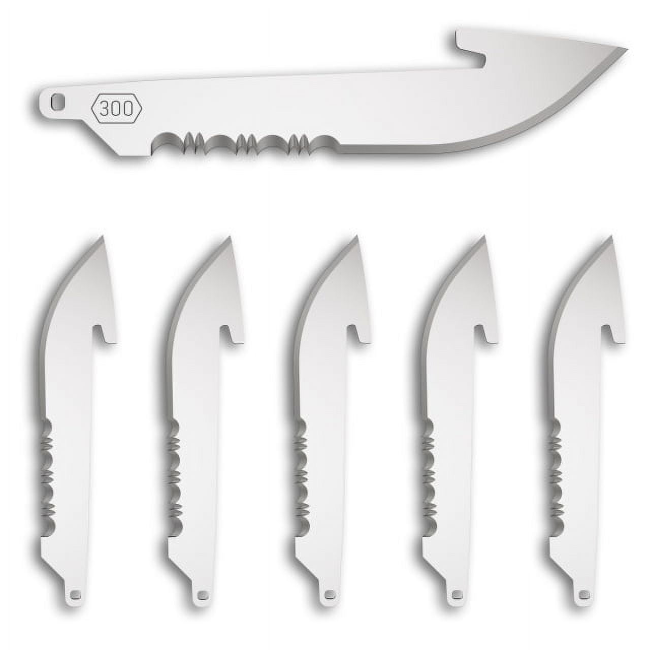 Outdoor Edge RRS30-6C 6-Pack 3in Serrated Blades for Outdoor Edge Razor ...
