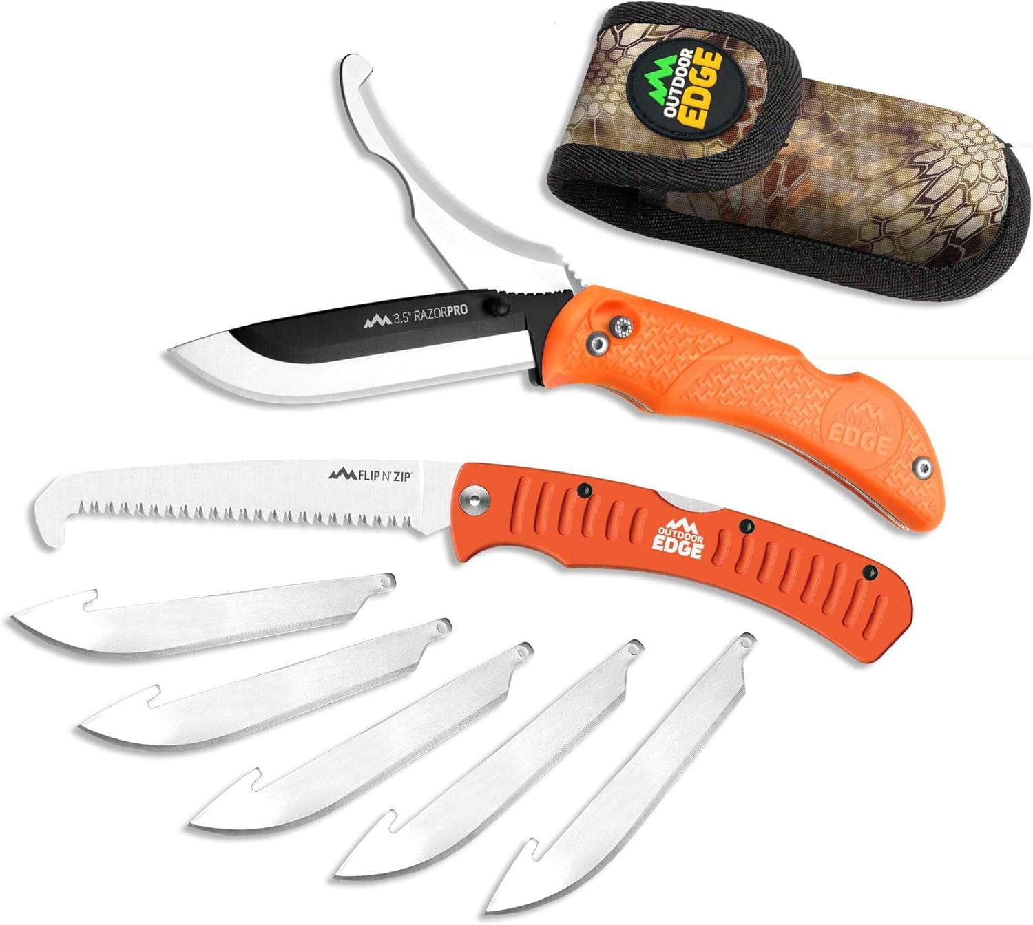 Outdoor Edge Razor-Pro/Saw Combo Folding Knife Box (Clam Pack), Orange ...
