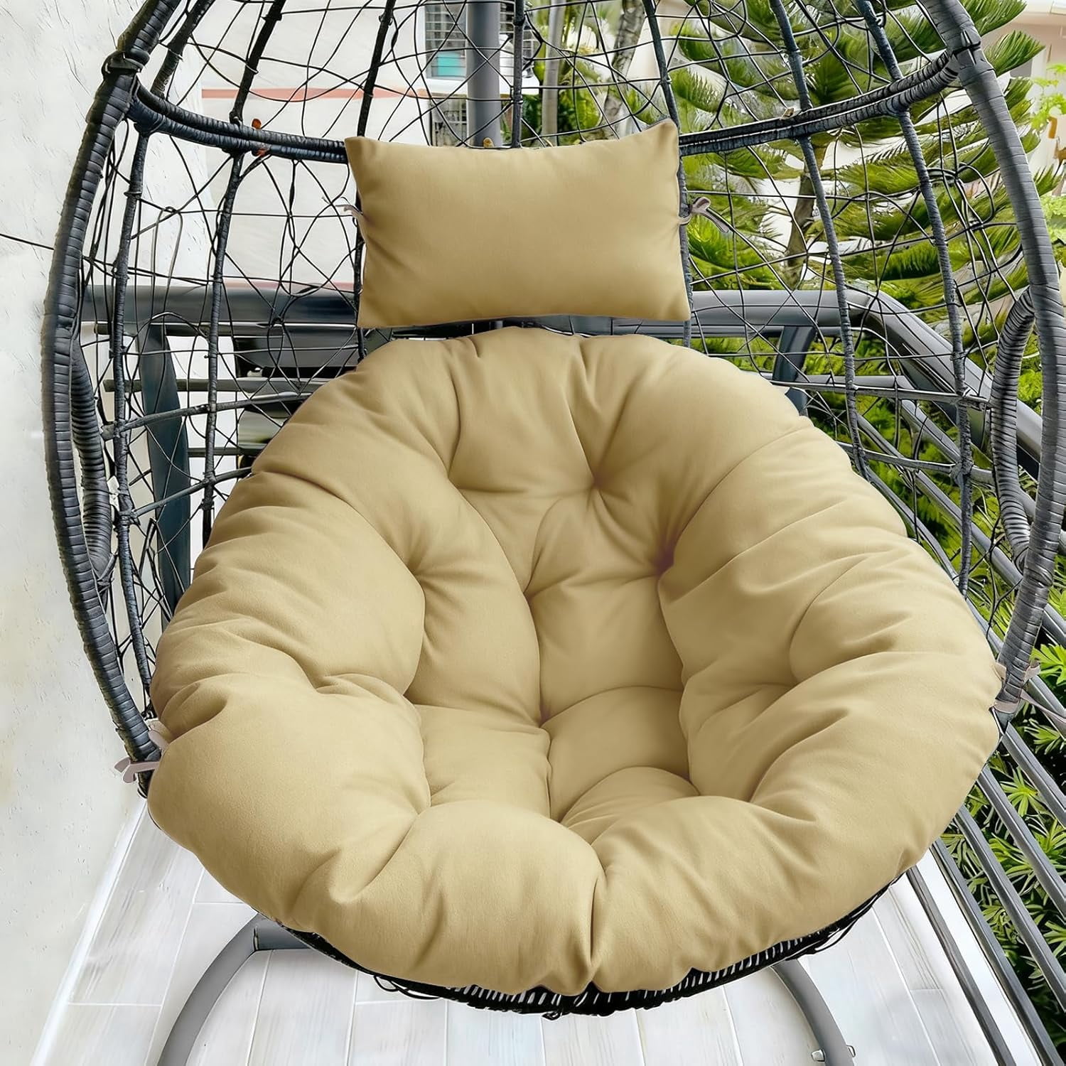 Outdoor Egg Chair Cushion, Waterproof Hanging Chair Cushion with ...
