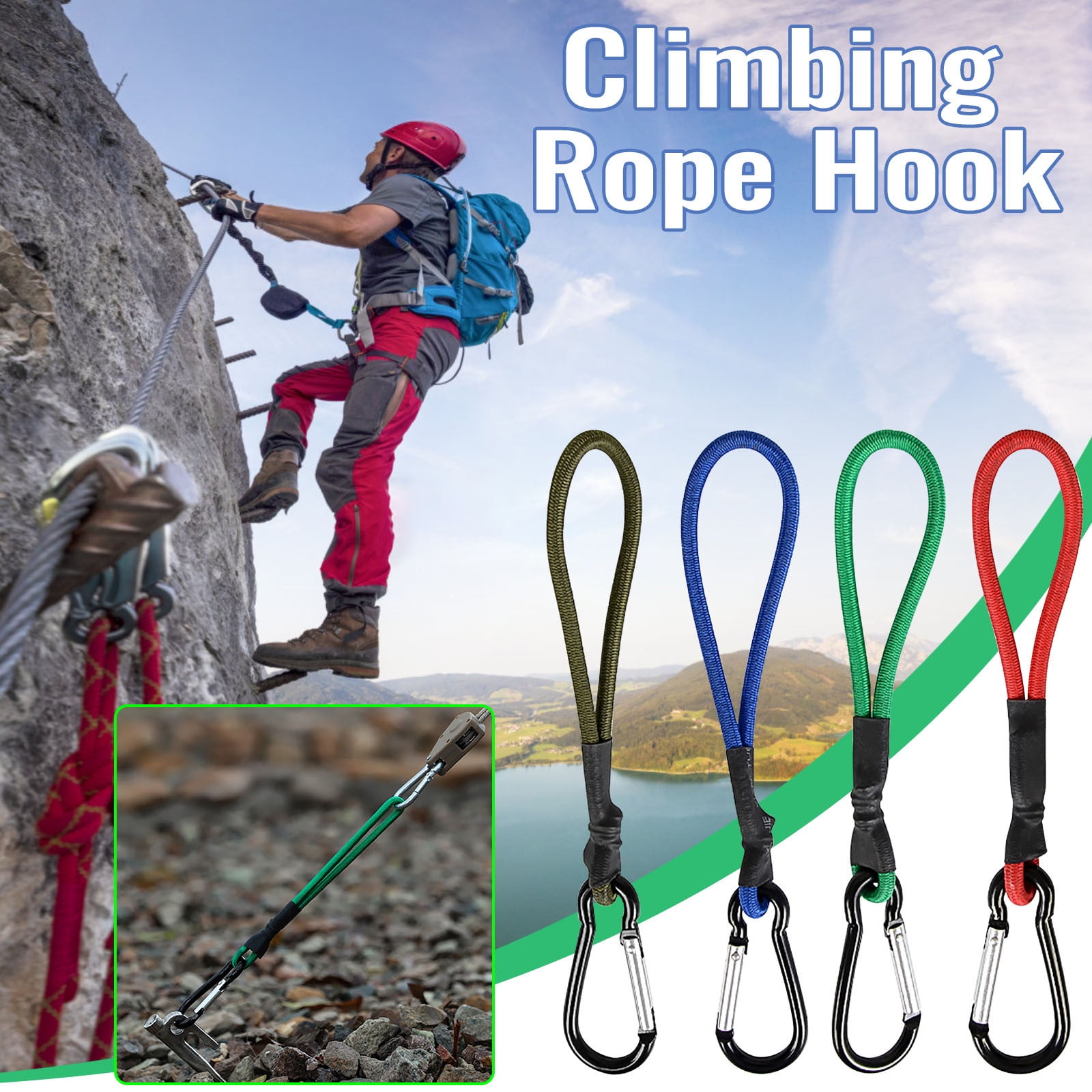Outdoor Elastic Rope Hook, Multi-function Camping Gear, Durable Elastic ...