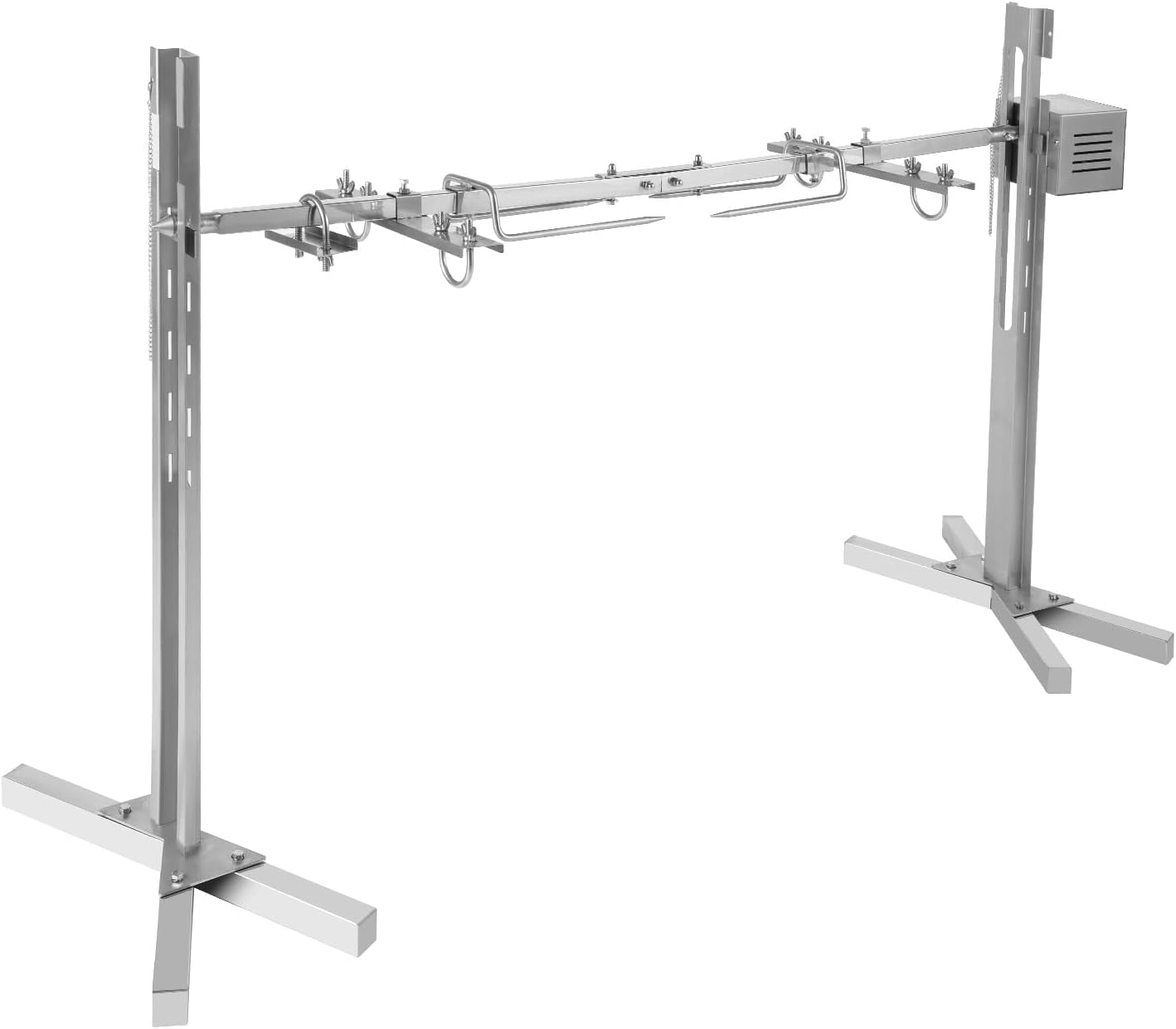 Outdoor Electric BBQ Rotisserie Grill Kit, Stainless Steel X-Shaped ...