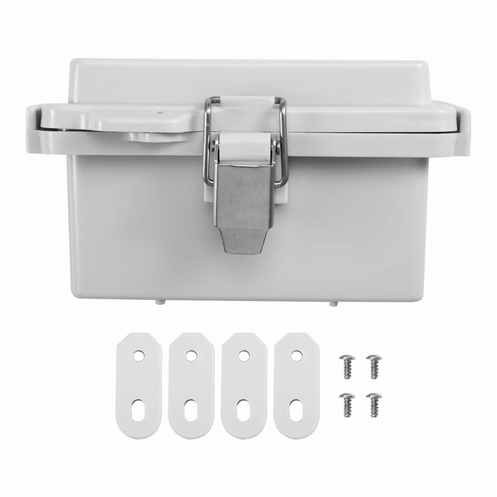Outdoor Electrical Junction Box ABS Plastic & Hinged Cover Stainless ...