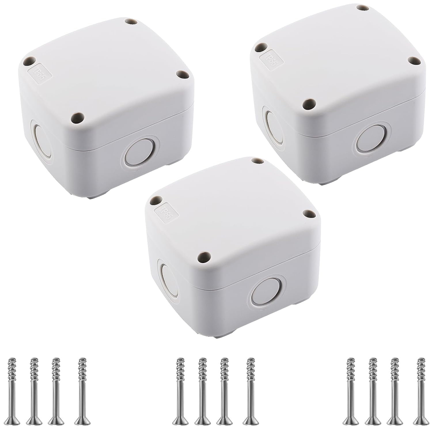 Outdoor Electrical Junction Box Waterproof,Nineleaf Plastic White Small ...