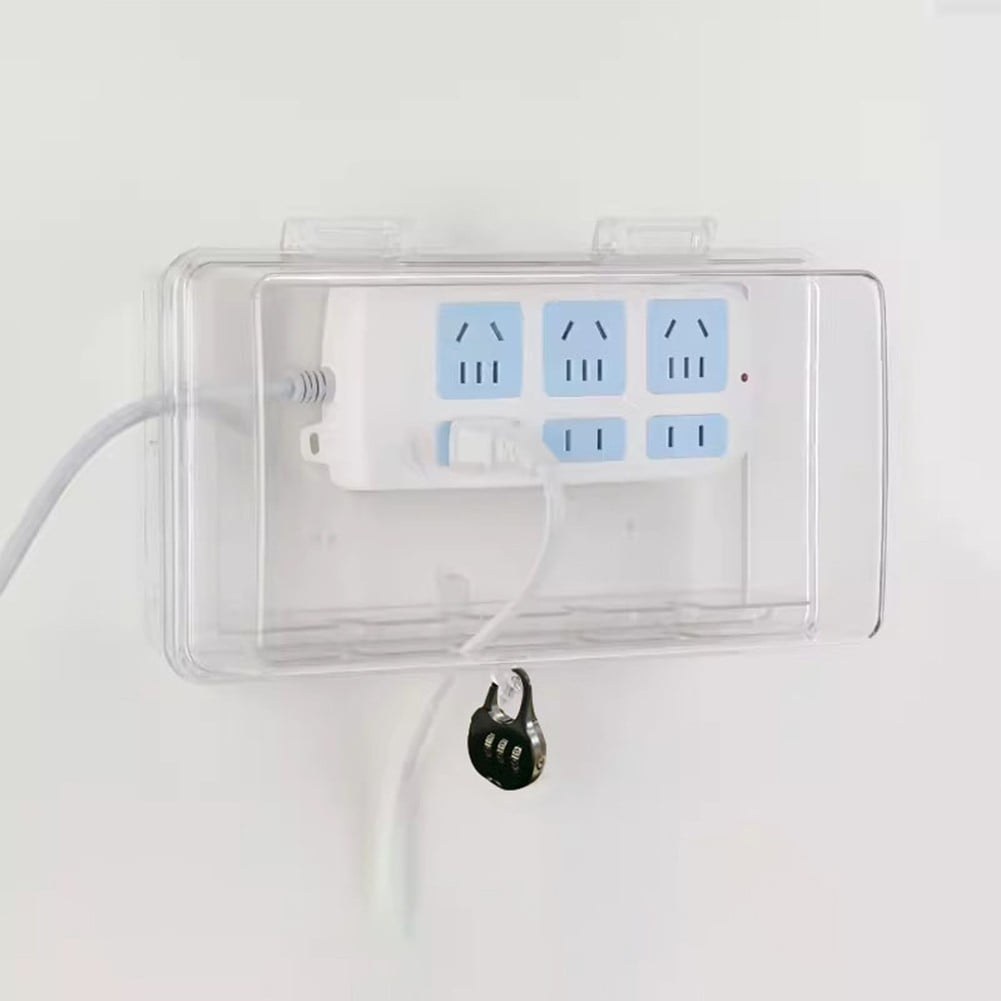 Outdoor Electrical extension cord Box Rainproof w/ 4 output holes Large ...