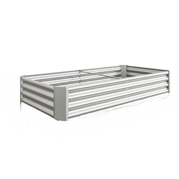 Outdoor Elevated Planter Box, 6x3x1 Feet, Metal Rectangular Raised ...